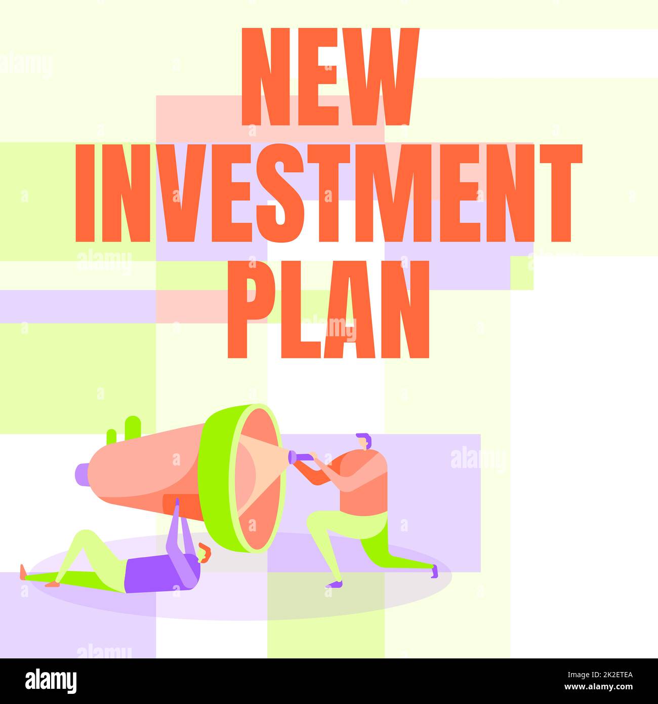 Sign displaying New Investment Plan. Business overview investors make ...