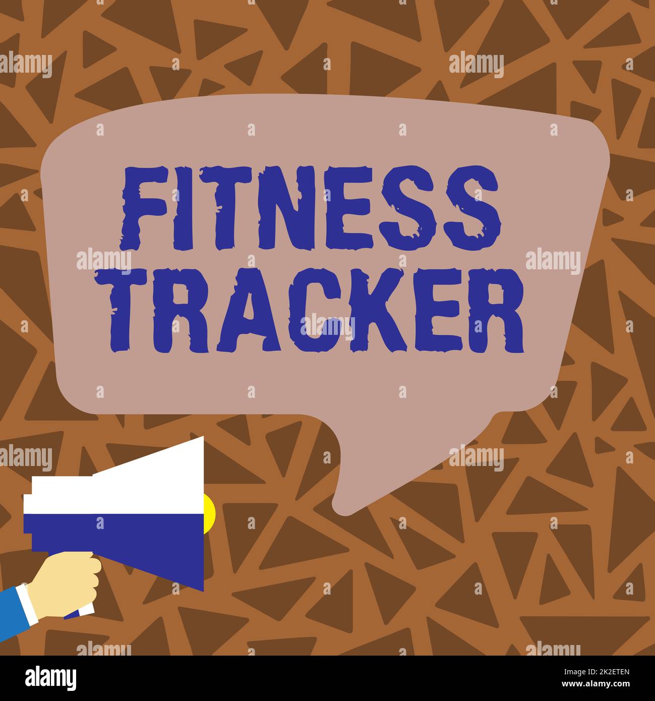 Text sign showing Fitness Tracker. Business overview device that ...