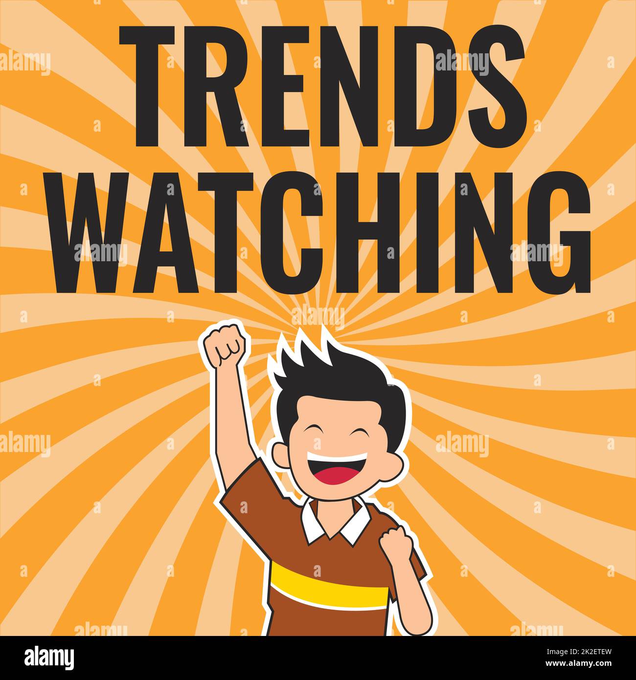 Hand writing sign Trends Watching. Business approach change or ...