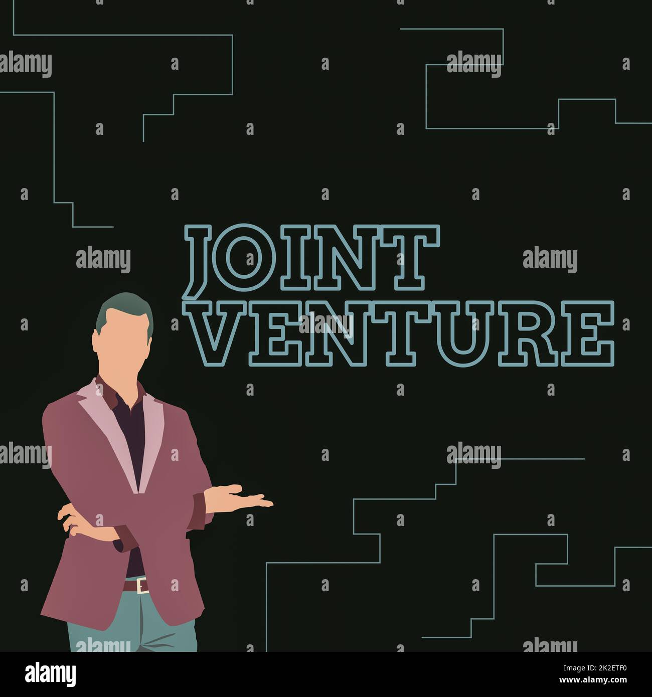 Text sign showing Joint Venture. Word for New firm formed to achieve ...