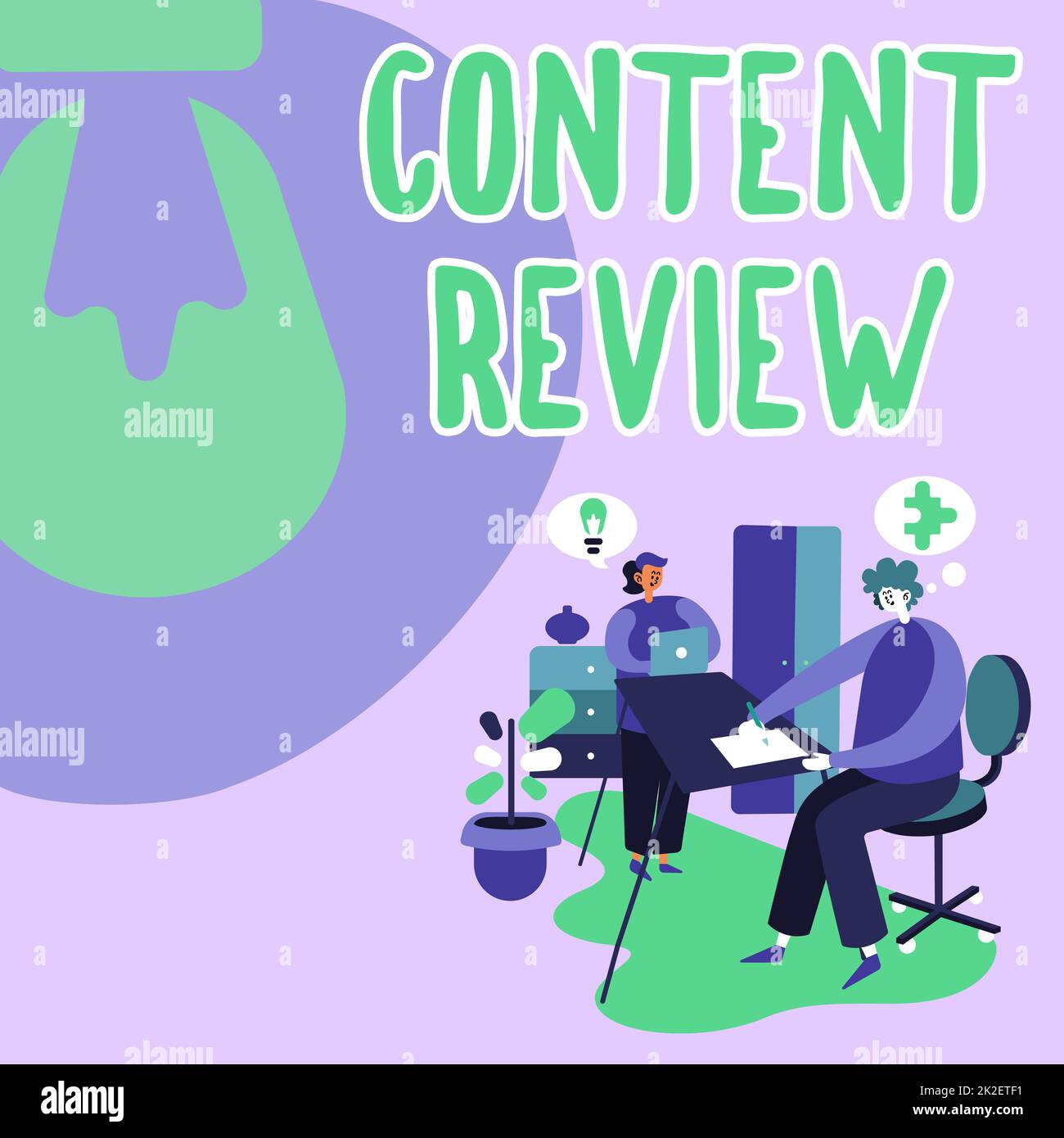 Text caption presenting Content Review. Word for evaluate the processes ...