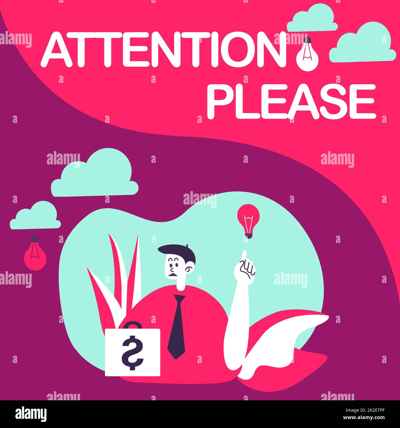 Text sign showing Attention Please. Word for asking showing sop doing ...