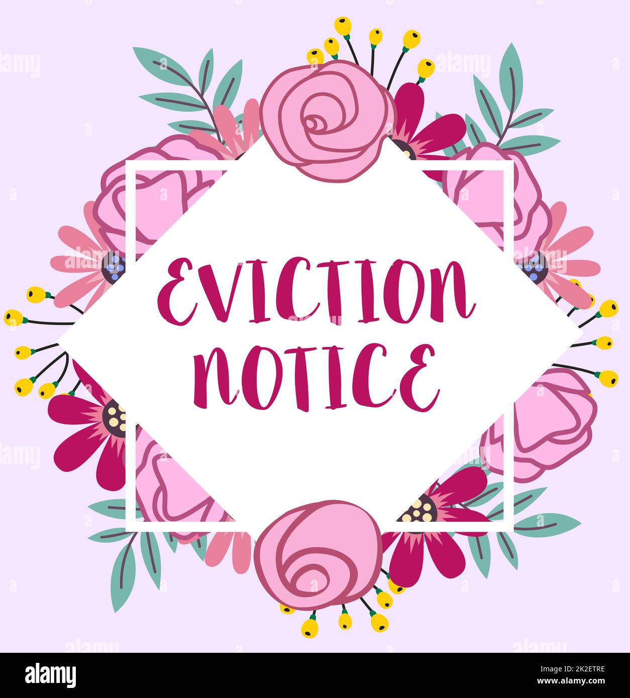 Conceptual caption Eviction Notice. Internet Concept an advance notice ...