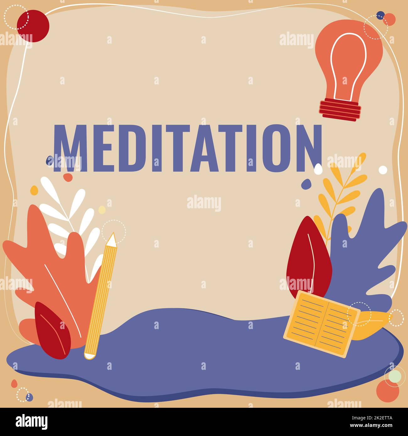 Handwriting text Meditation. Business showcase achieve a mentally clear ...