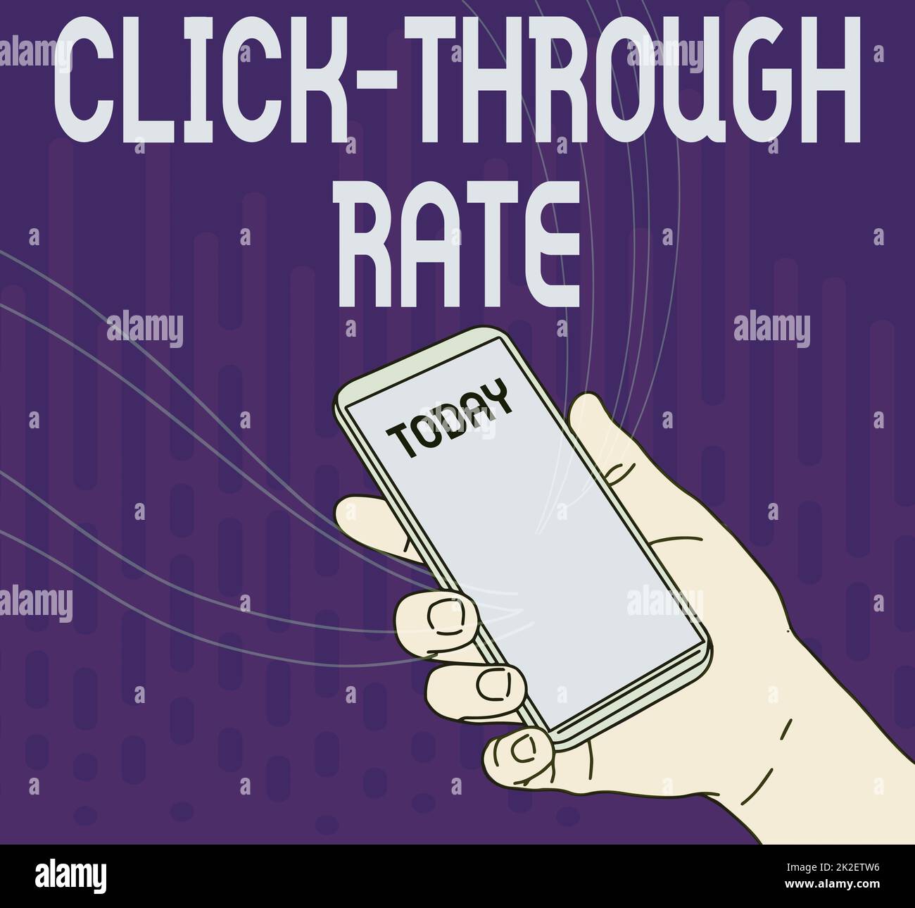 Text sign showing Click Through Rate. Word Written on proportion of ...