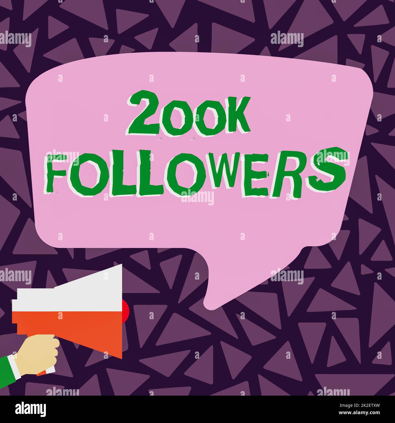 Inspiration showing sign 200K Followers. Concept meaning number of ... Inspiration showing sign 200K Followers. Concept meaning number of ...