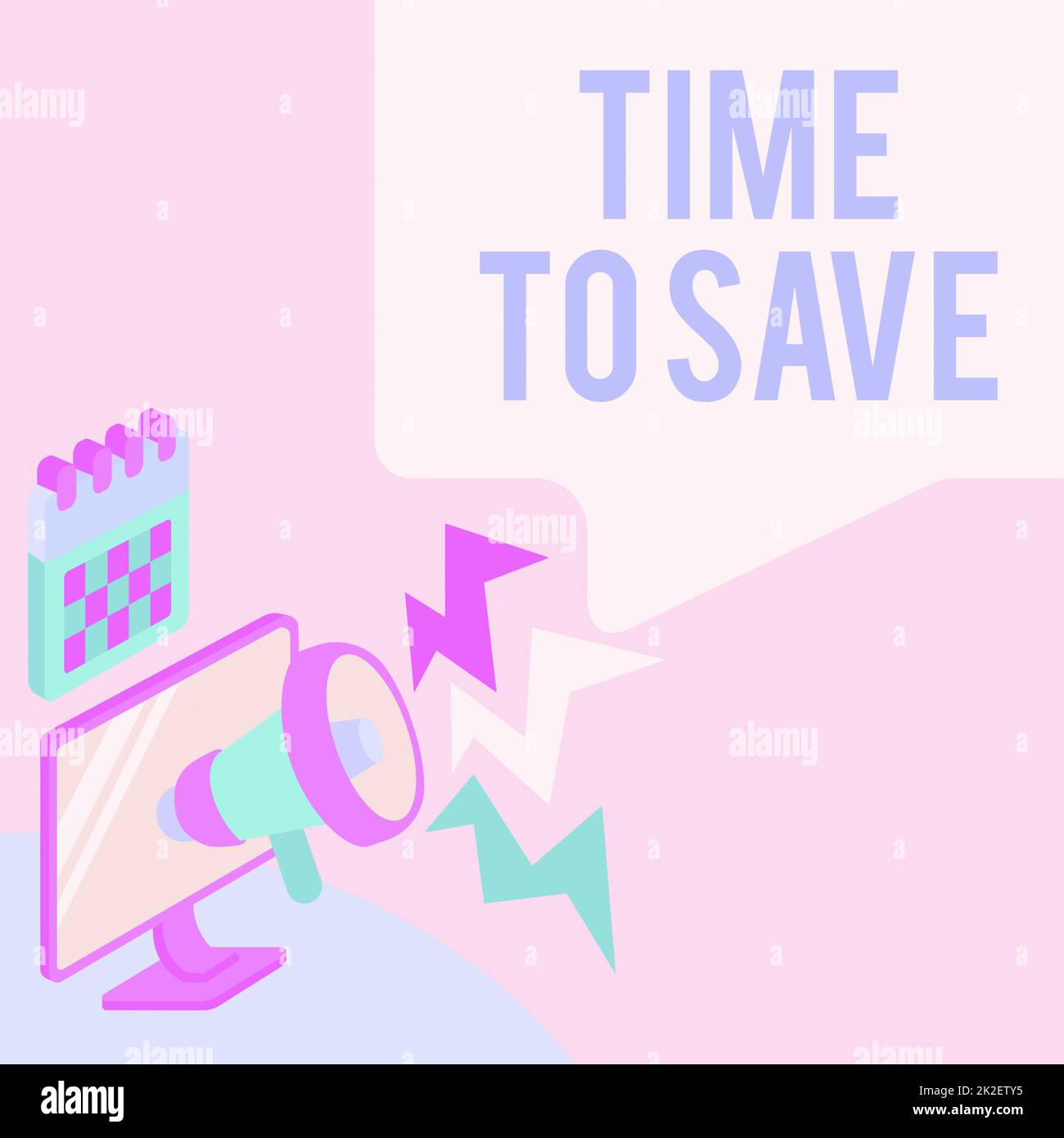 Hand writing sign Time To Save. Business concept Start saving money for ...