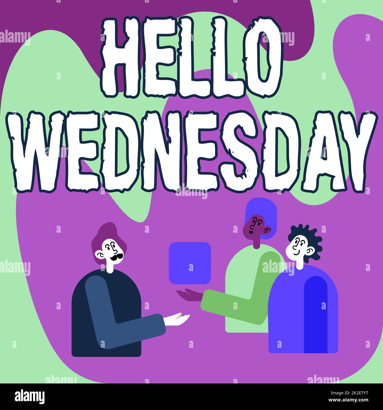 Writing displaying text Hello Wednesday. Word for Hump day Middle of ...