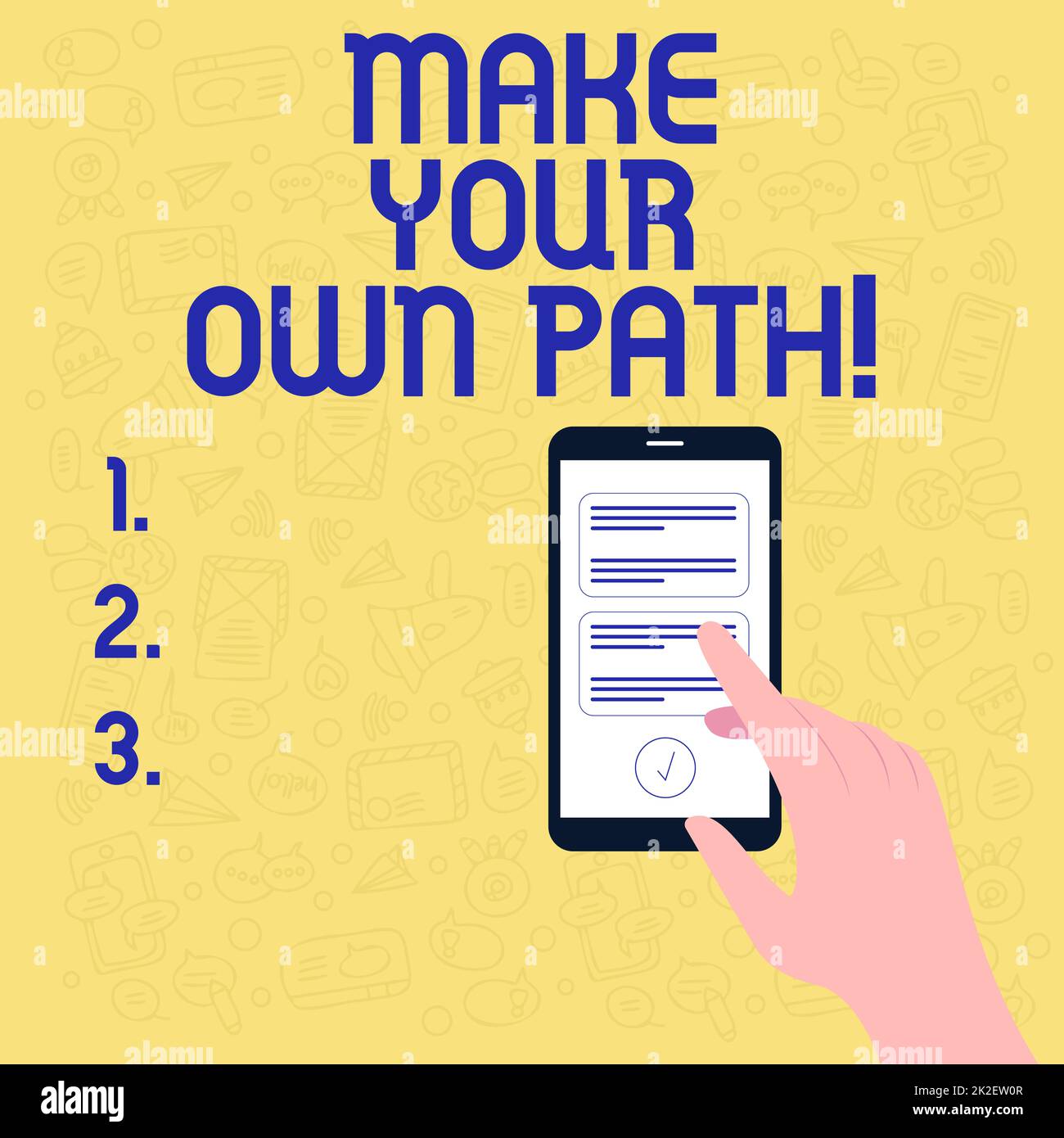 Text showing inspiration Make Your Own Path. Conceptual photo Be the ...