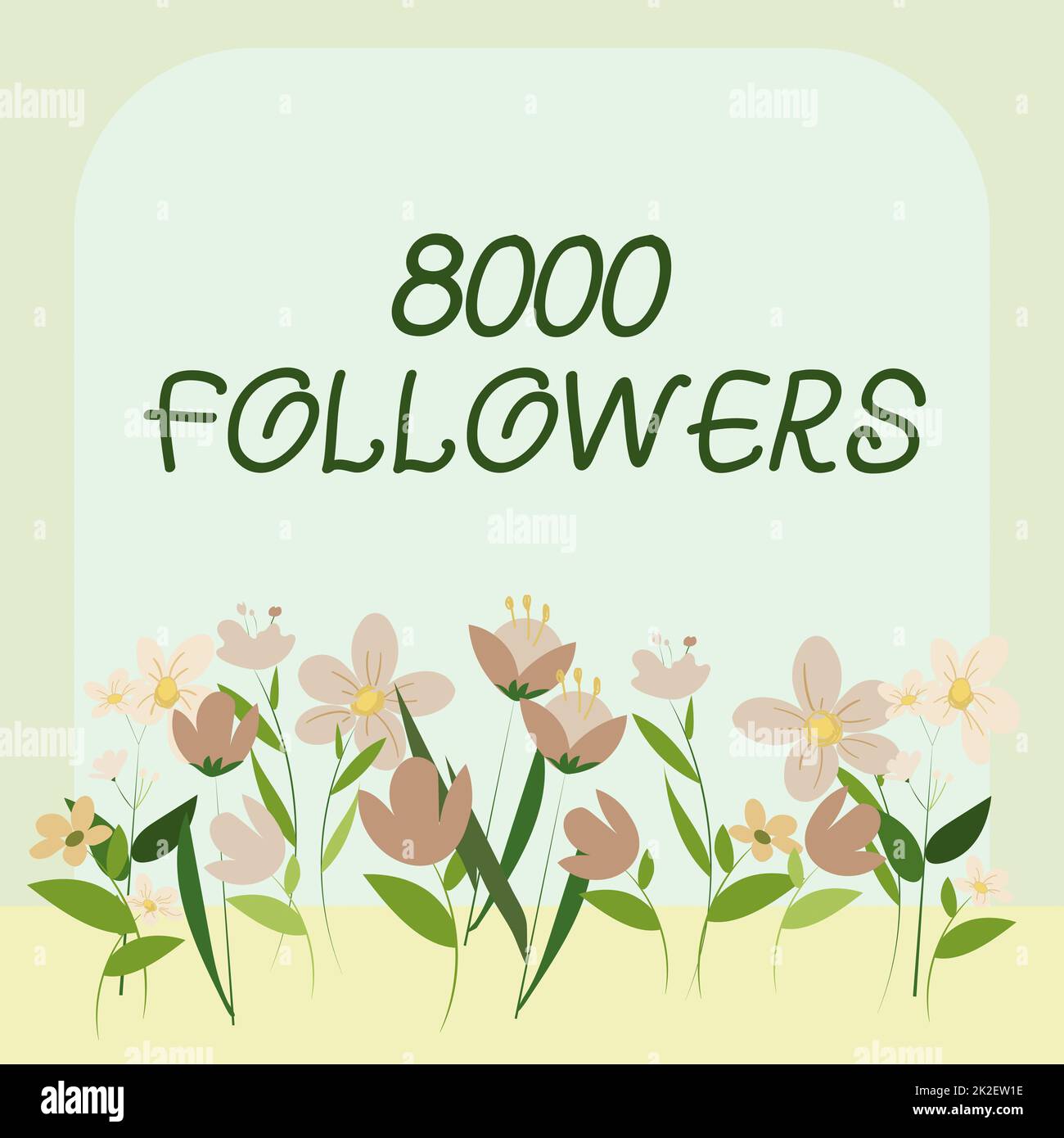 Text showing inspiration 8000 Followers. Business approach number of ...