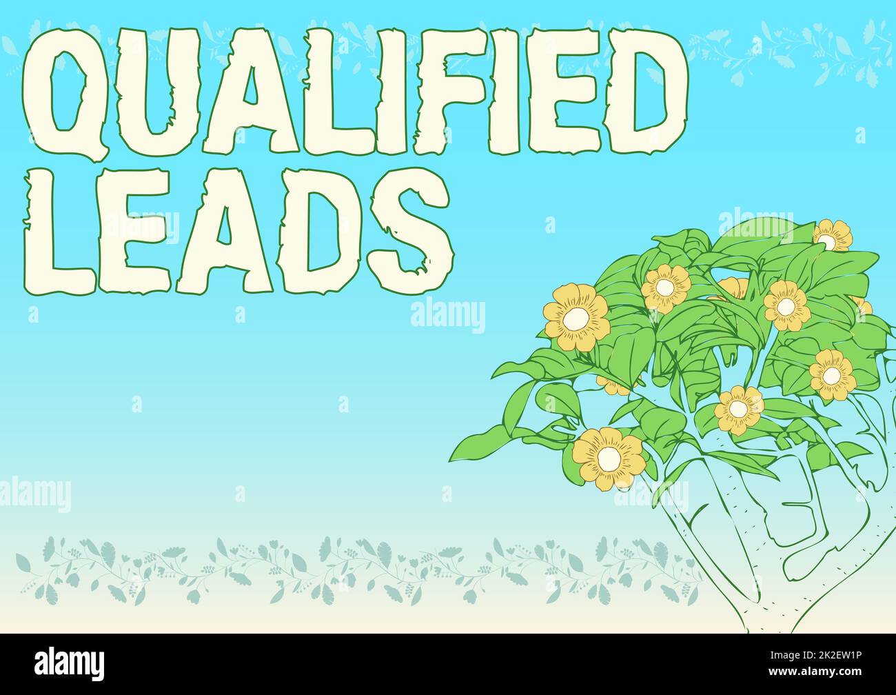Conceptual caption Qualified Leads. Business showcase lead judged ...