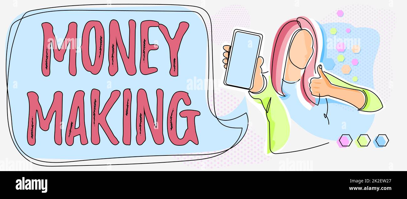 Inspiration showing sign Money Making. Business concept producing a ...