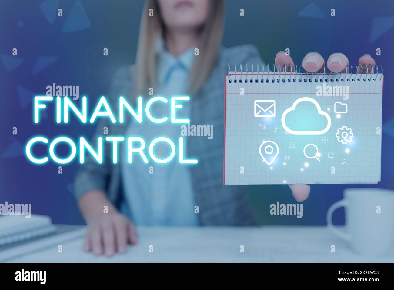 Conceptual display Finance Control. Word Written on procedures that are implemented to manage ...