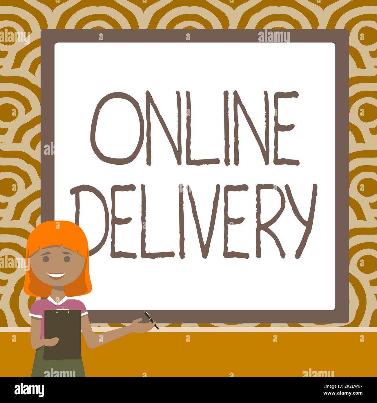 Writing displaying text Online Delivery. Business idea the act or ...