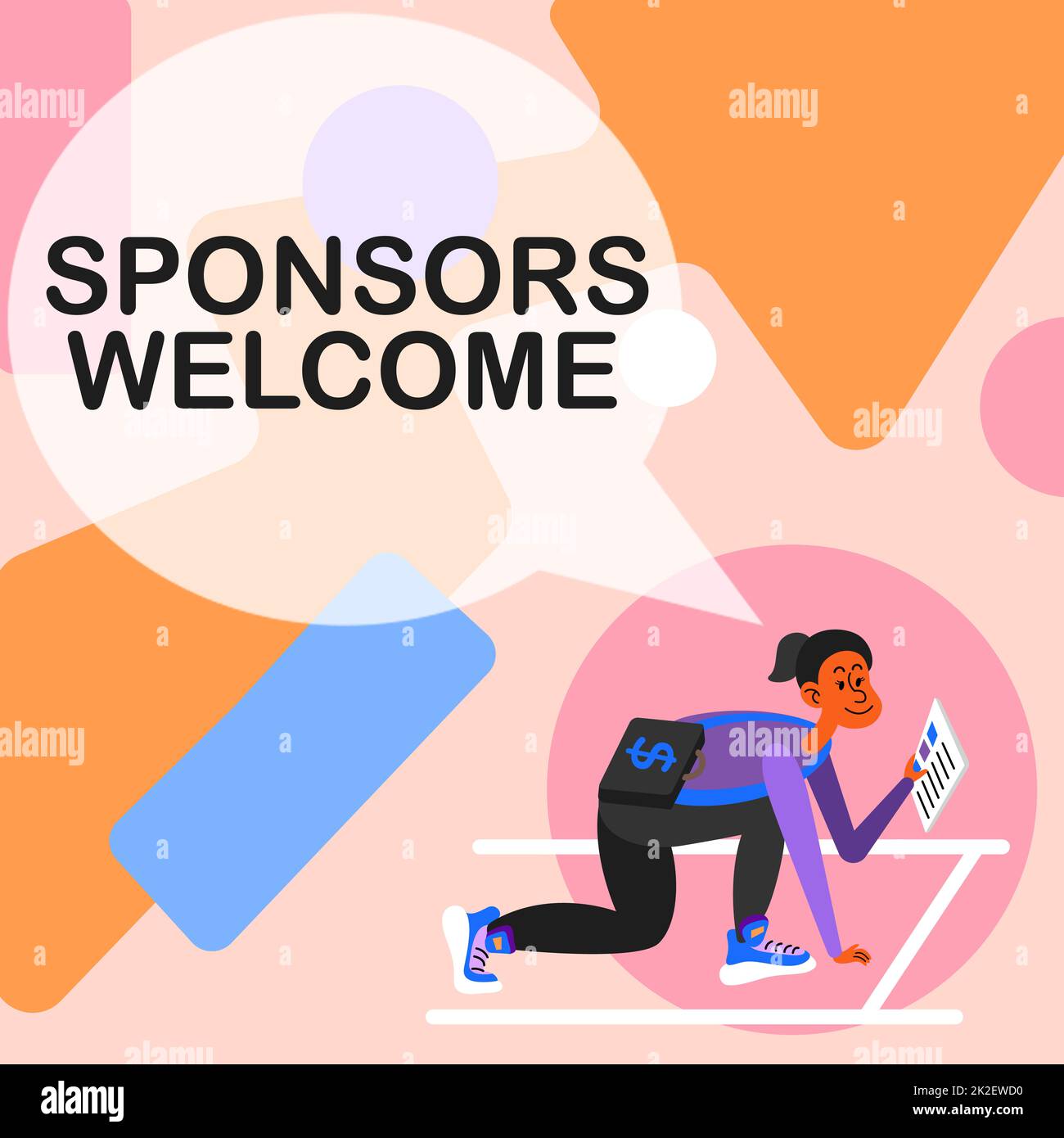 Text sign showing Sponsors Welcome. Business showcase announcing that ...