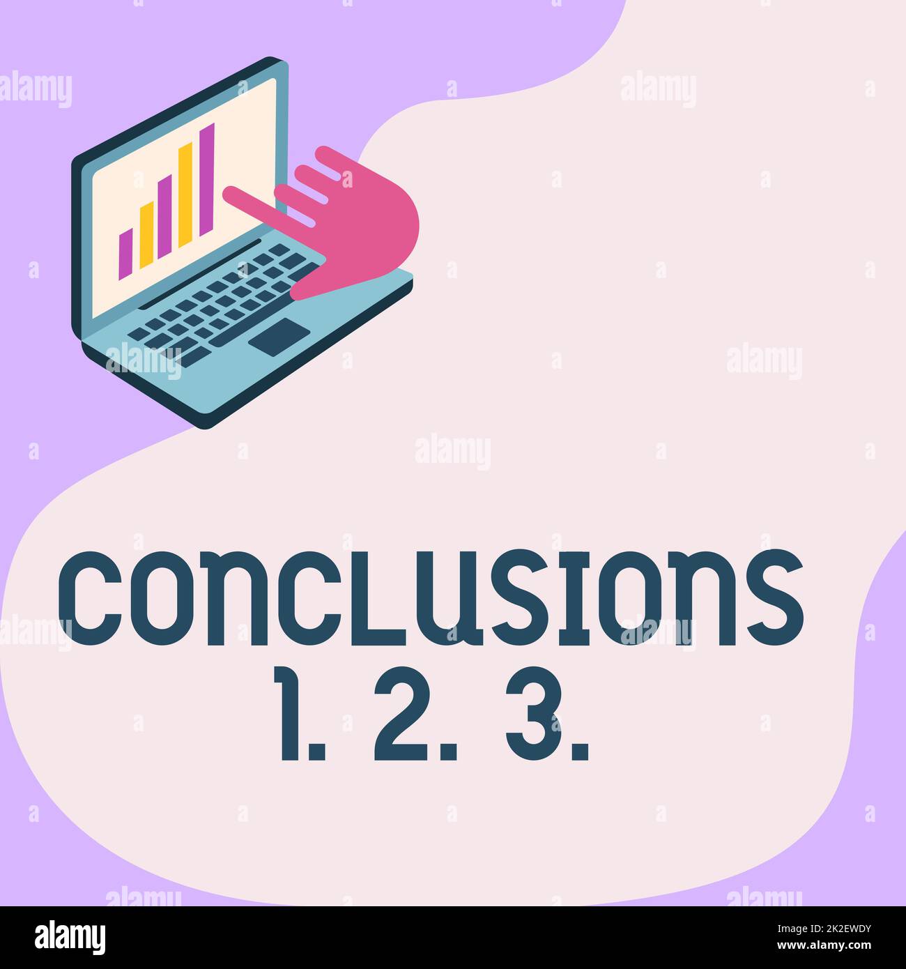 Text sign showing Conclusions 1. 2. 3.. Word for Lists of Suppositions ...