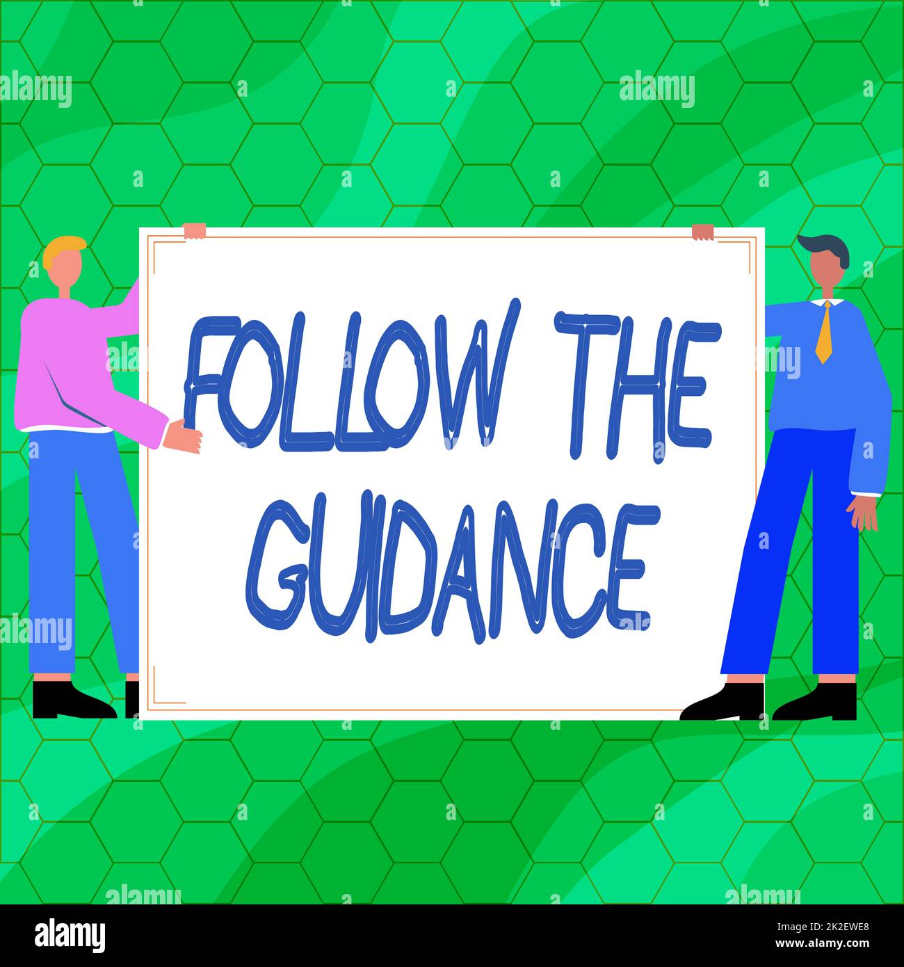 Text showing inspiration Follow The Guidance. Business concept ...