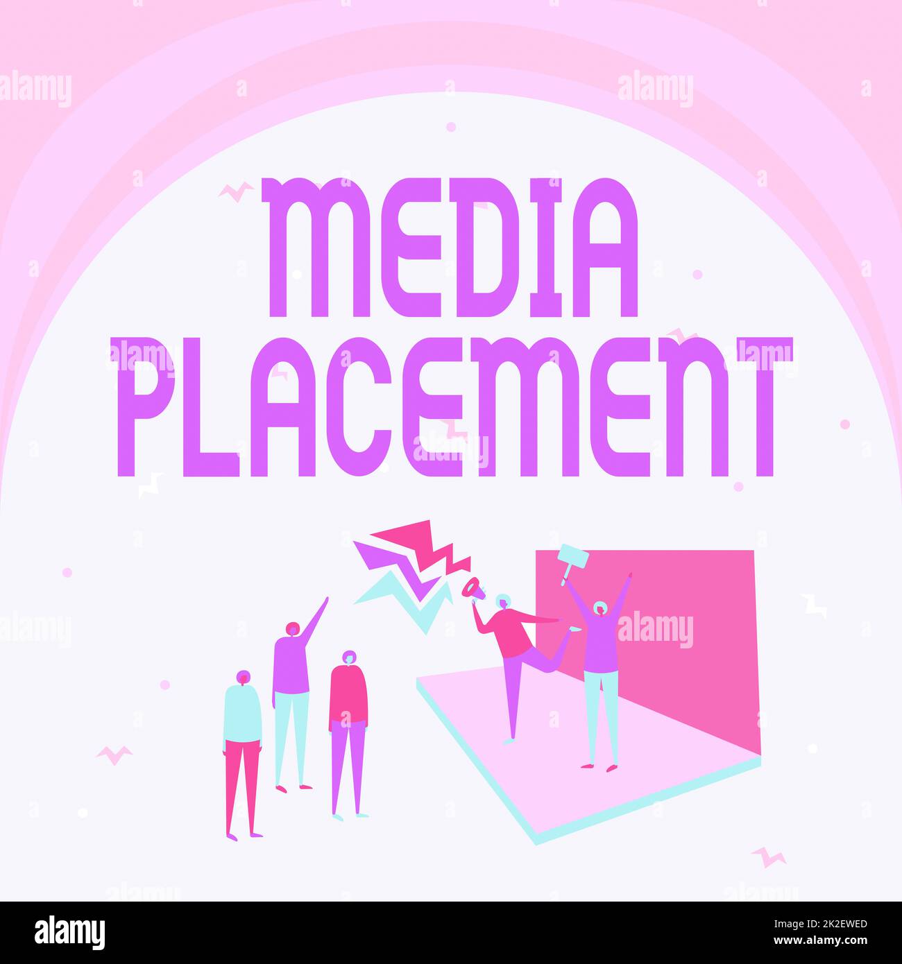 Text sign showing Media Placement. Business showcase the method of ...