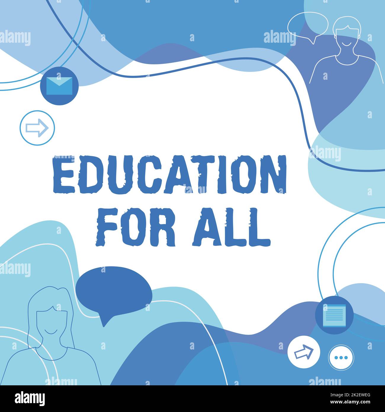 Hand writing sign Education For All. Business idea aiming to meet ...