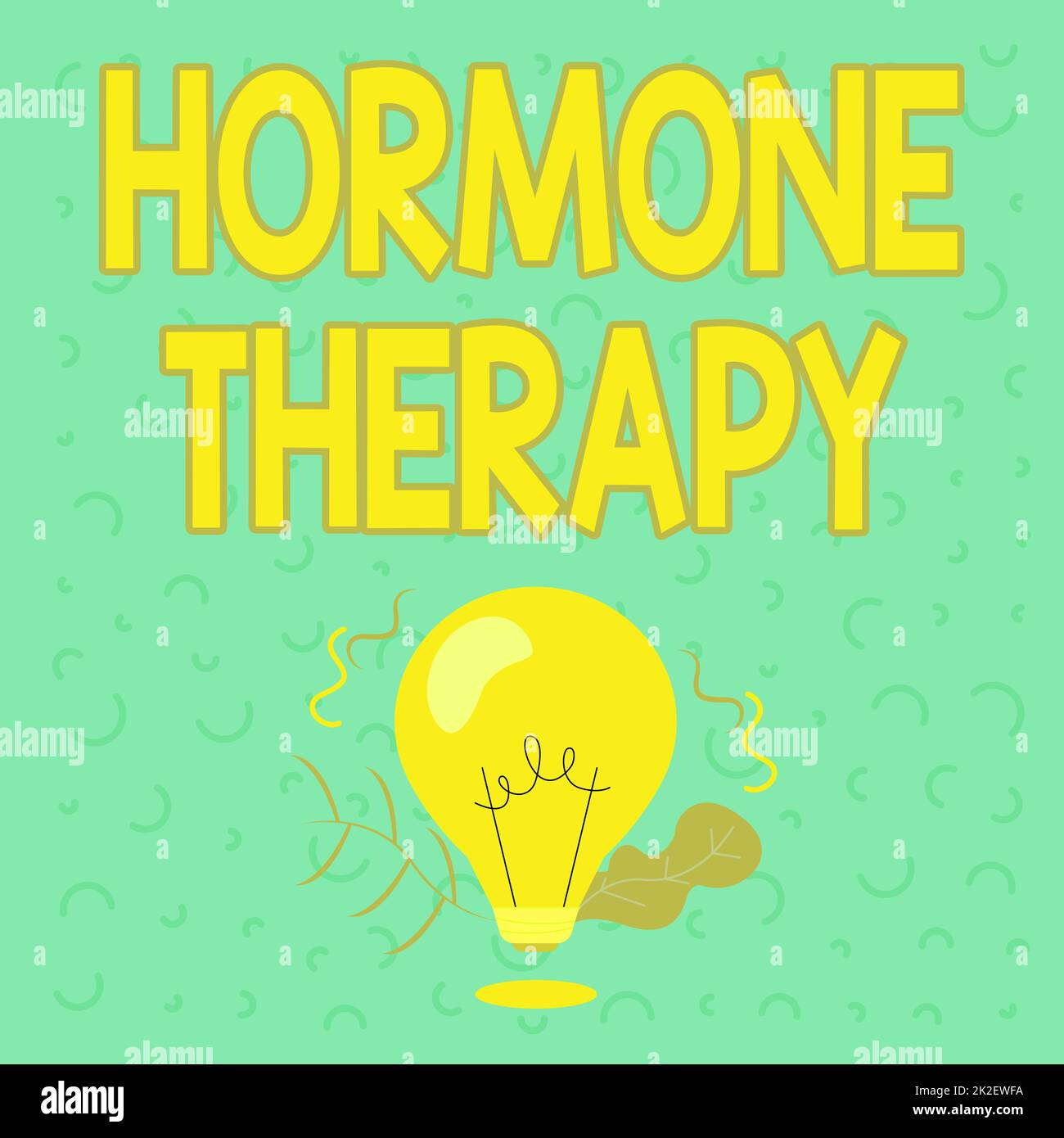 Sign displaying Hormone Therapy. Concept meaning use of hormones in ...