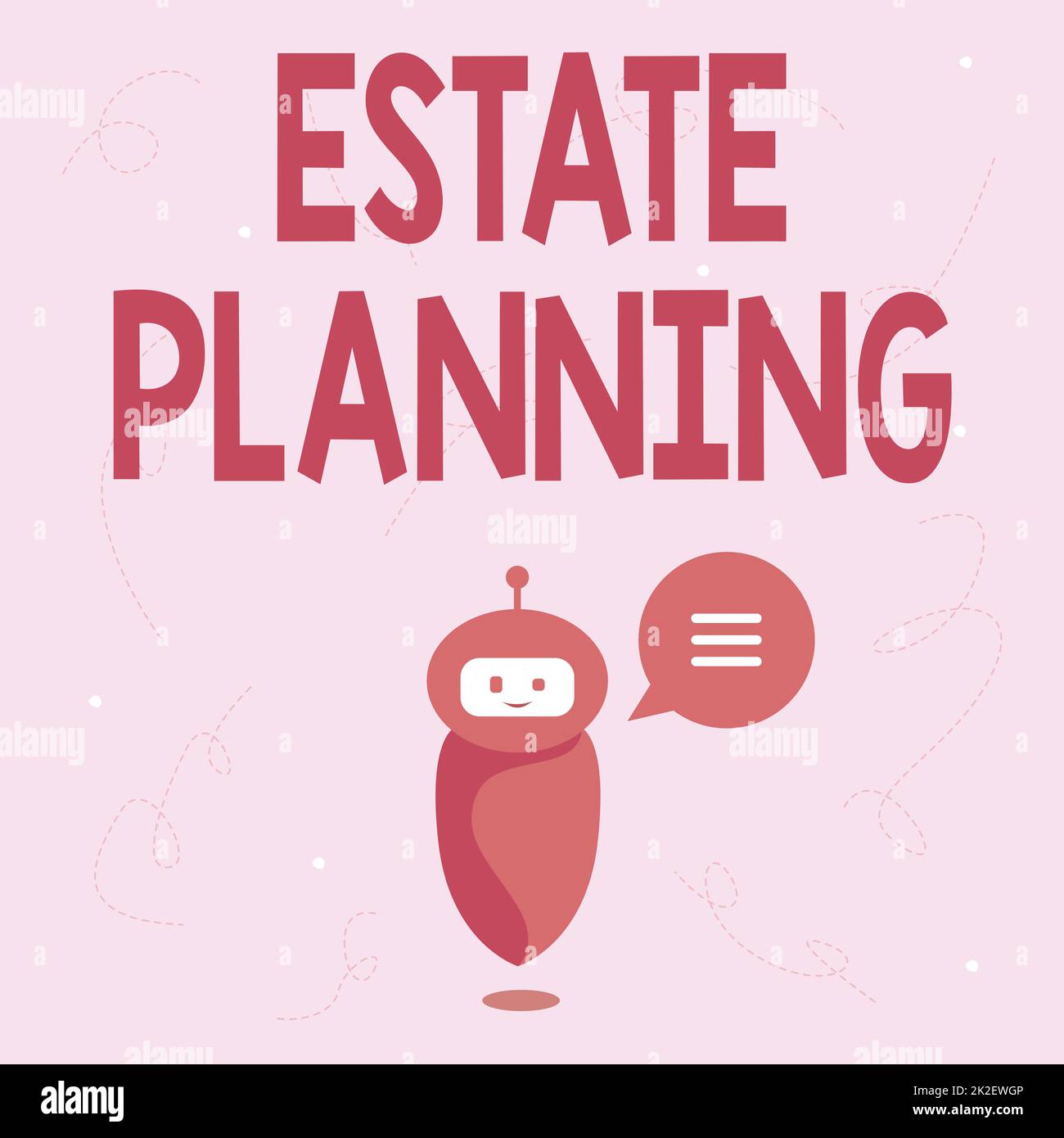 Hand writing sign Estate Planning. Word Written on The management and ...