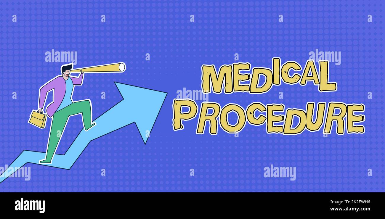 Text sign showing Medical Procedure. Business idea a procedure employed ...