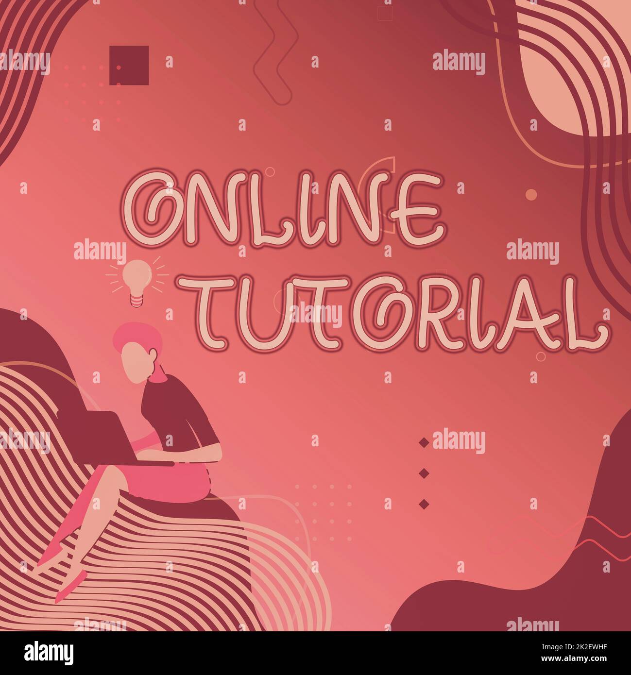 Text sign showing Online Tutorial. Word Written on process of tutoring ...