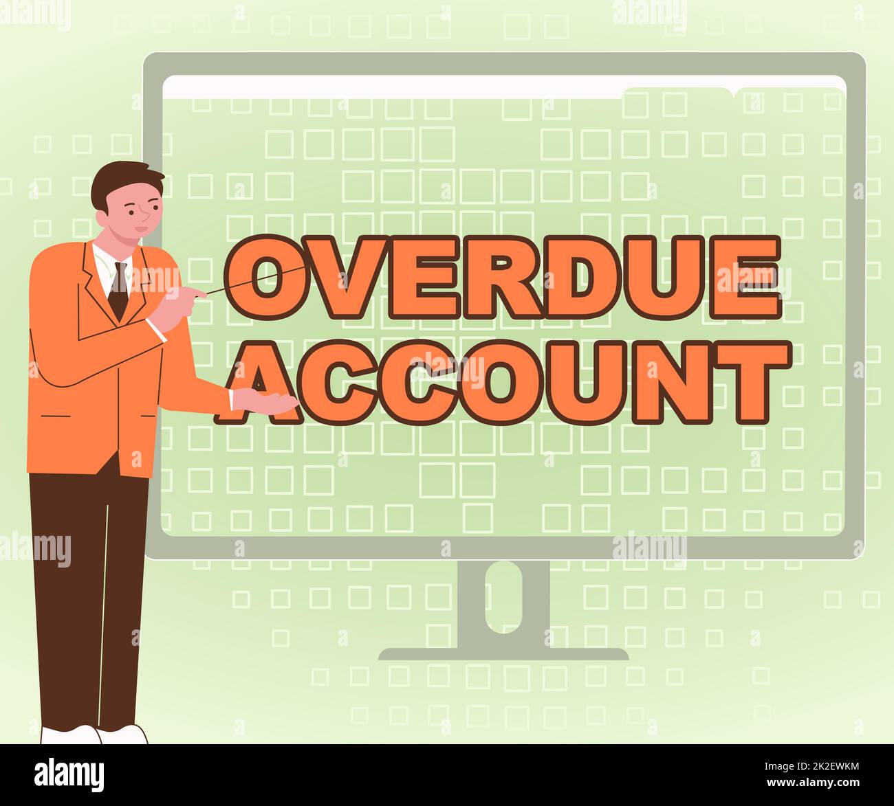 Conceptual caption Overdue Account. Word Written on loans and other ...