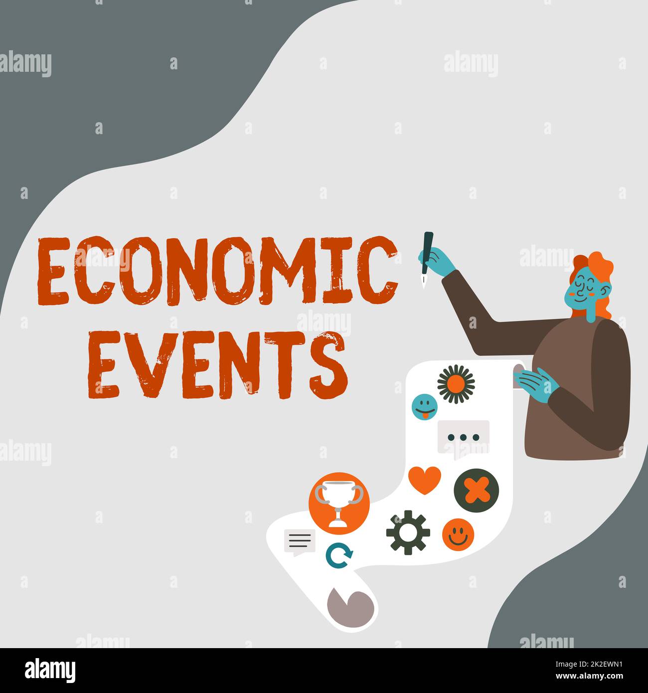 Writing displaying text Economic Events. Concept meaning transfer of ...