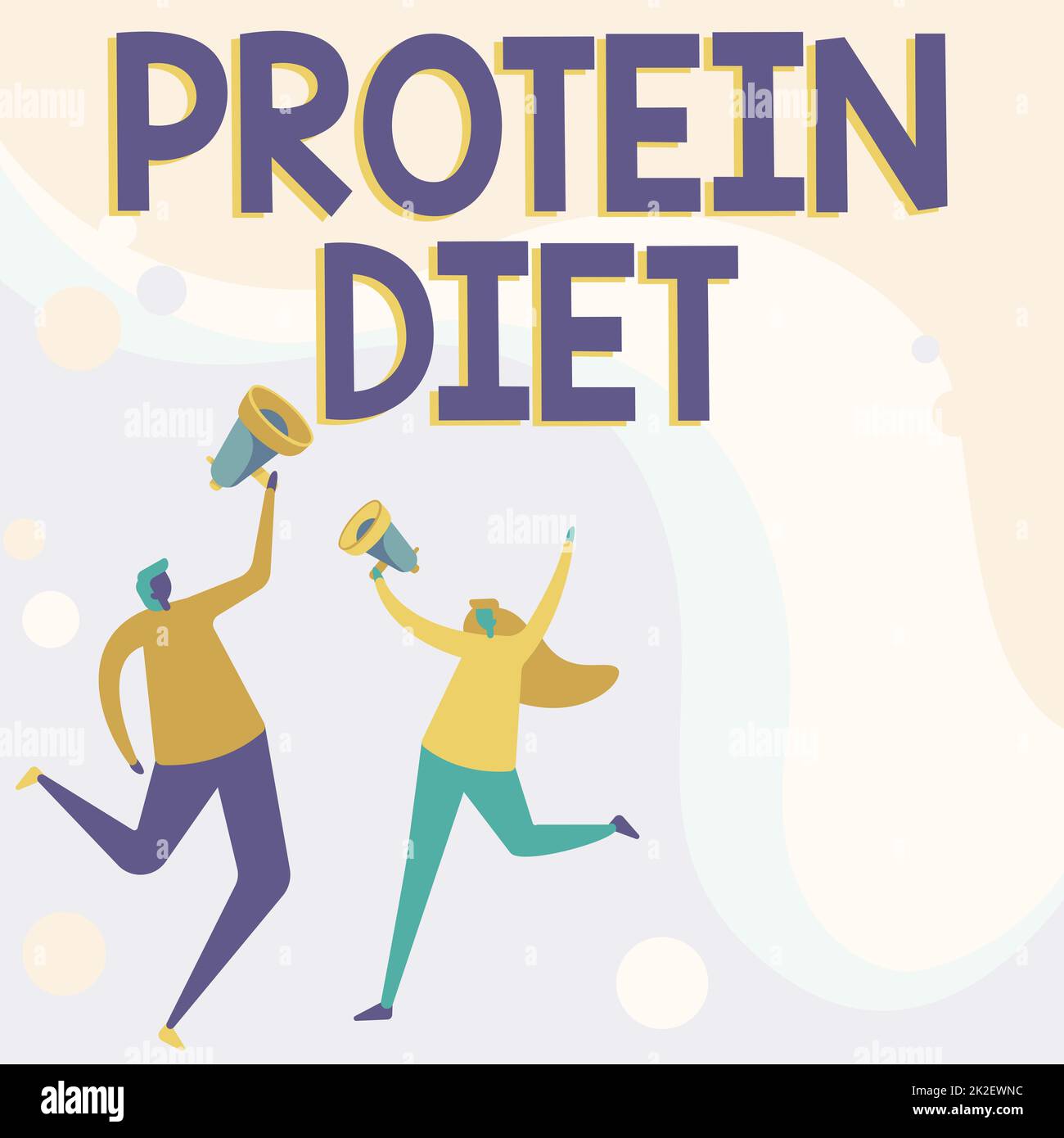 Text caption presenting Protein Diet. Business showcase low in fat or ...