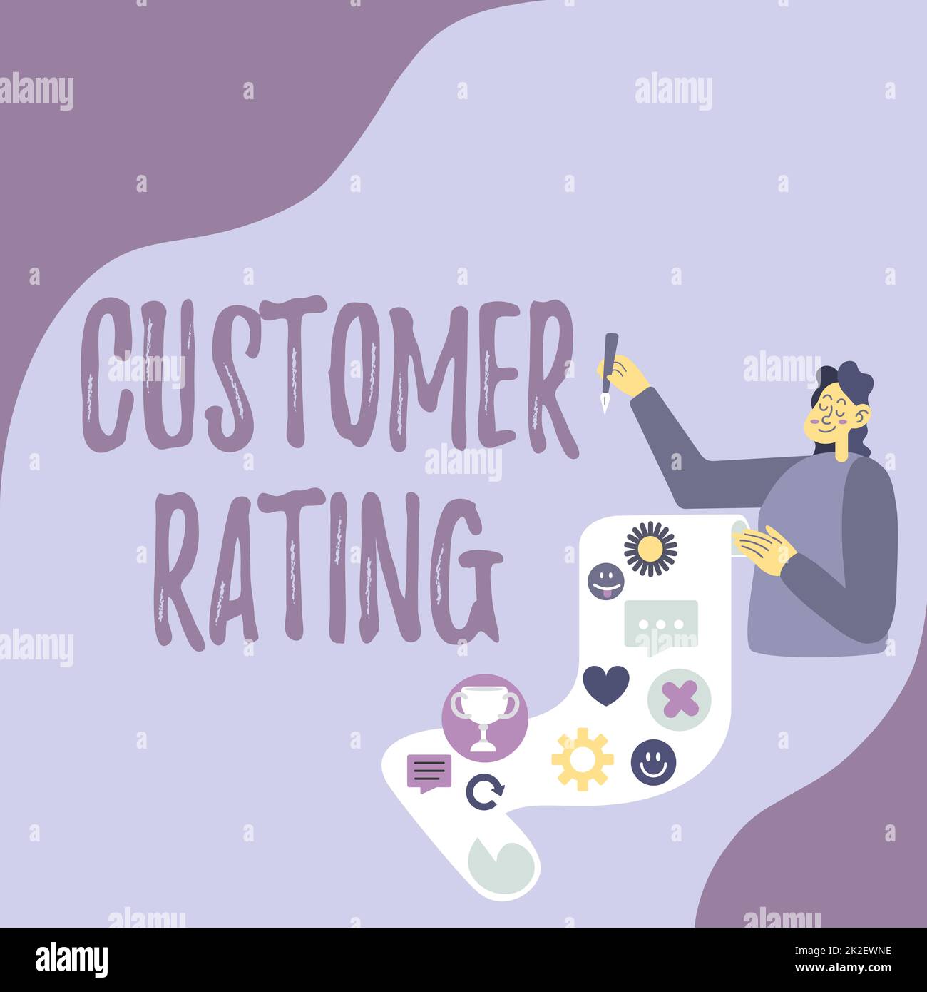 Sign displaying Customer Rating. Business idea Each point of the ...