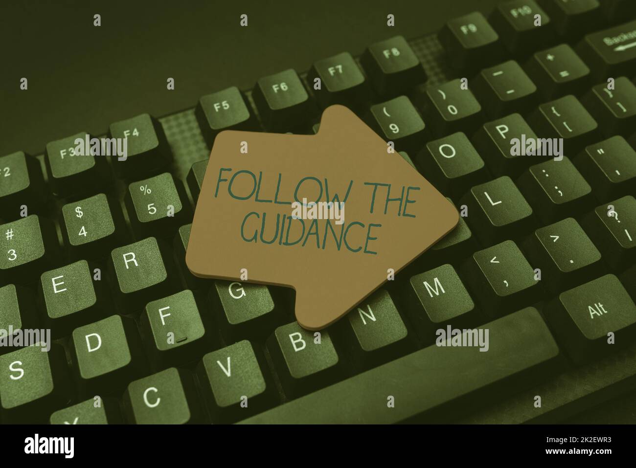 Conceptual Caption Follow The Guidance Business Concept Controlling A