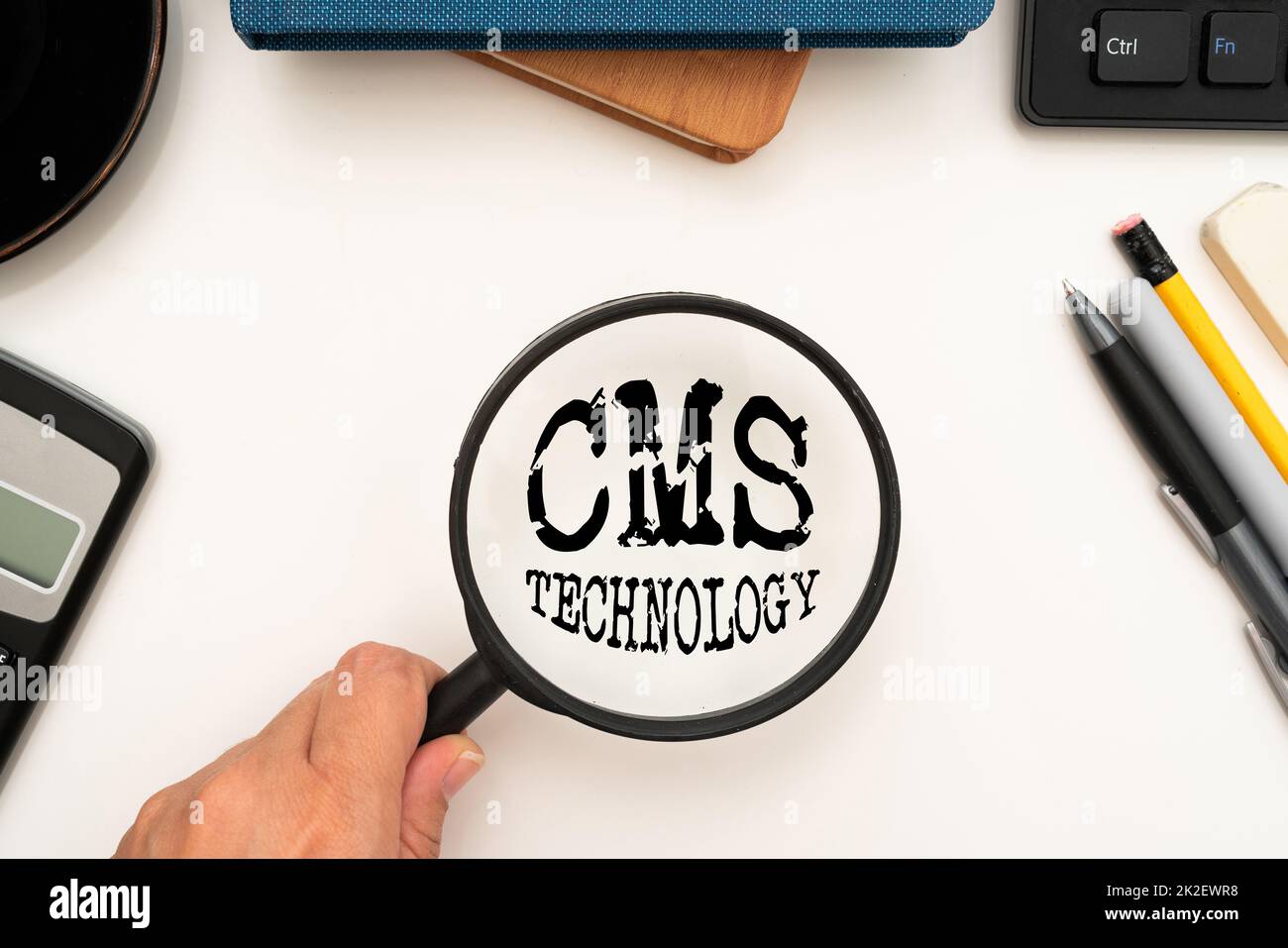 Hand writing sign Cms Technology. Business showcase programs that are ...