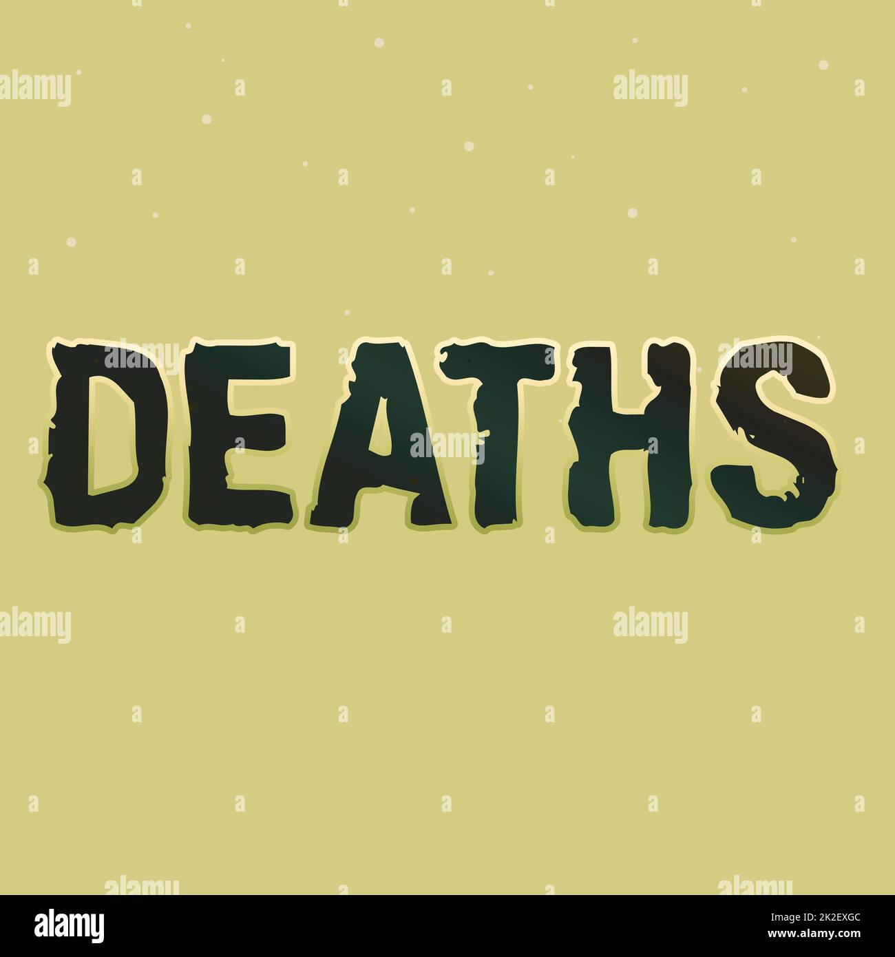 Writing displaying text Deaths. Business overview permanent cessation ...