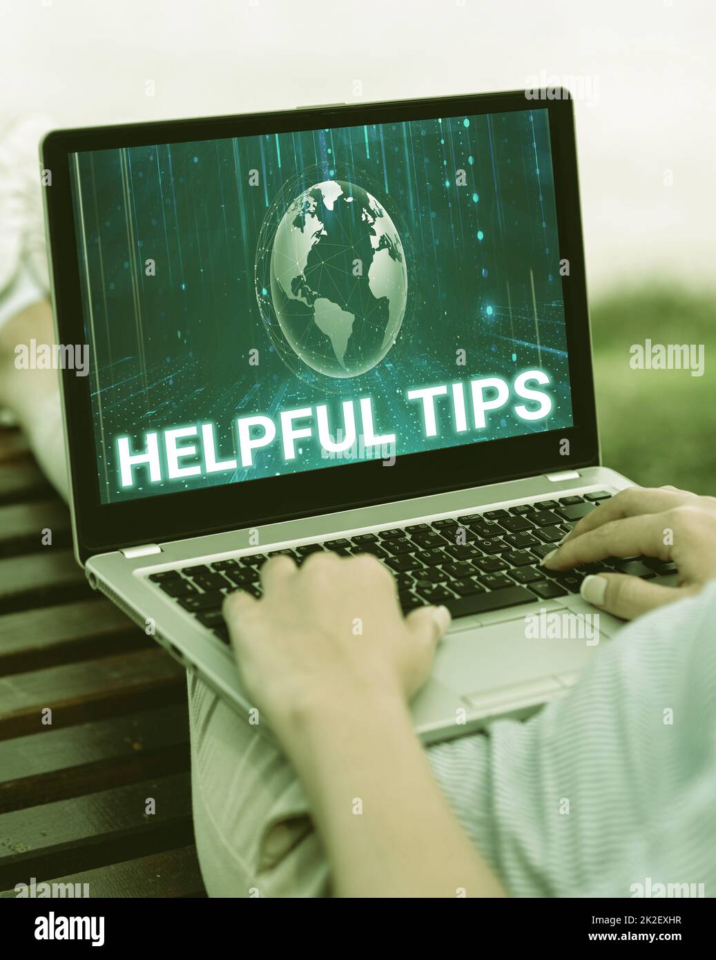 Handwriting text Helpful Tips. Internet Concept service advice help ...