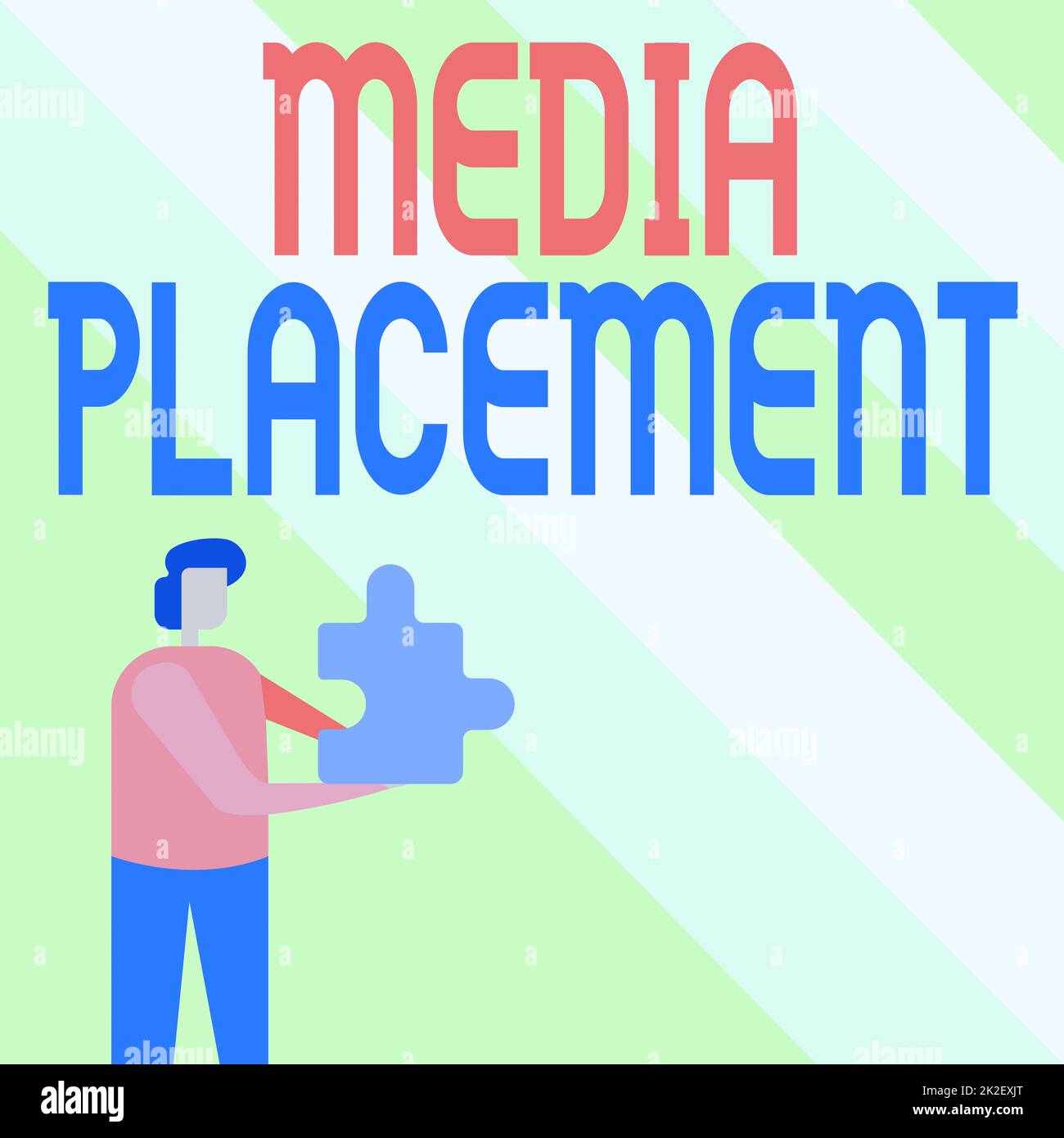 Text showing inspiration Media Placement. Business idea the method of ...