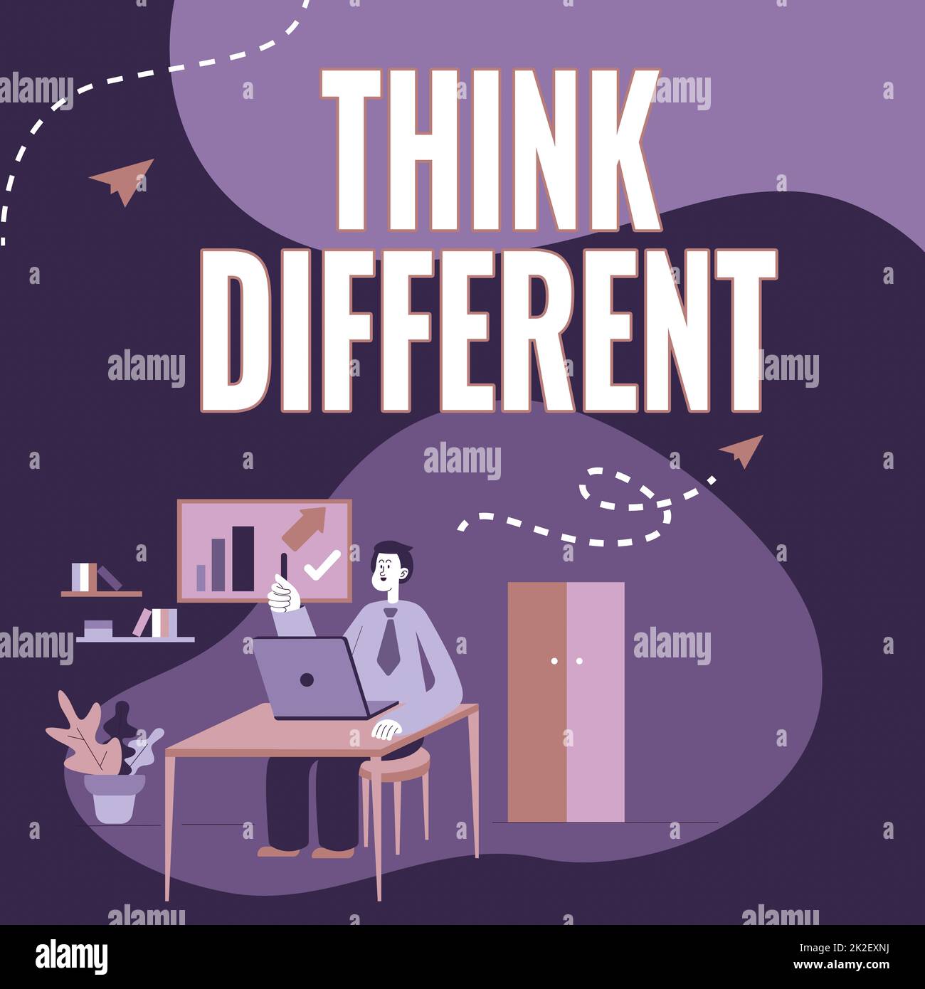 Inspiration showing sign Think Different. Business concept be unique ...