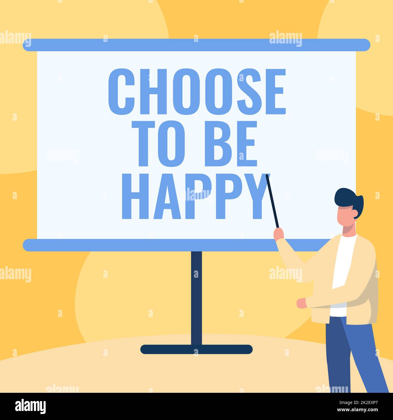 Text sign showing Choose To Be Happy. Business showcase Decide being in ...