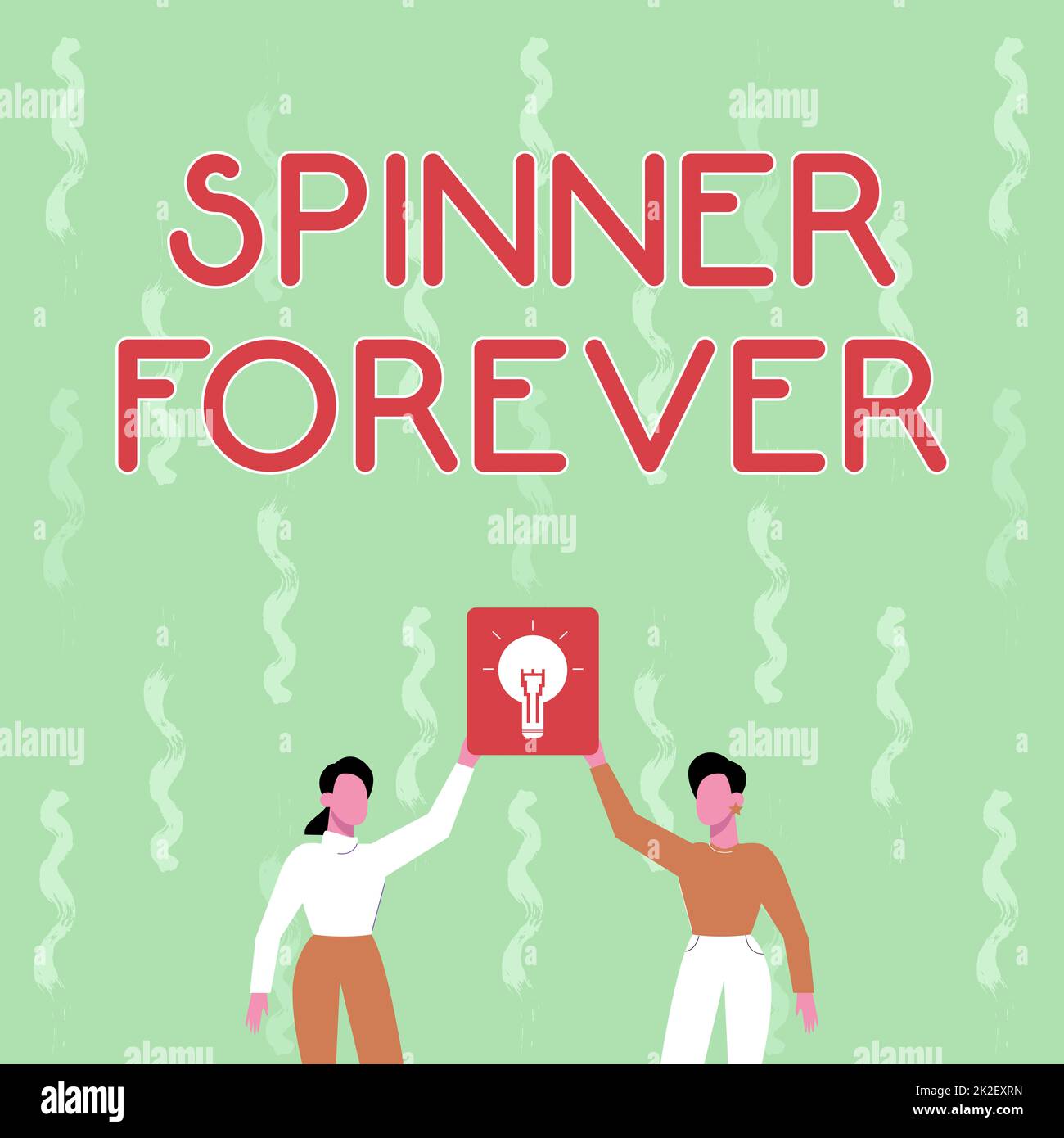 Sign displaying Spinner Forever. Business overview stress reliever for ...