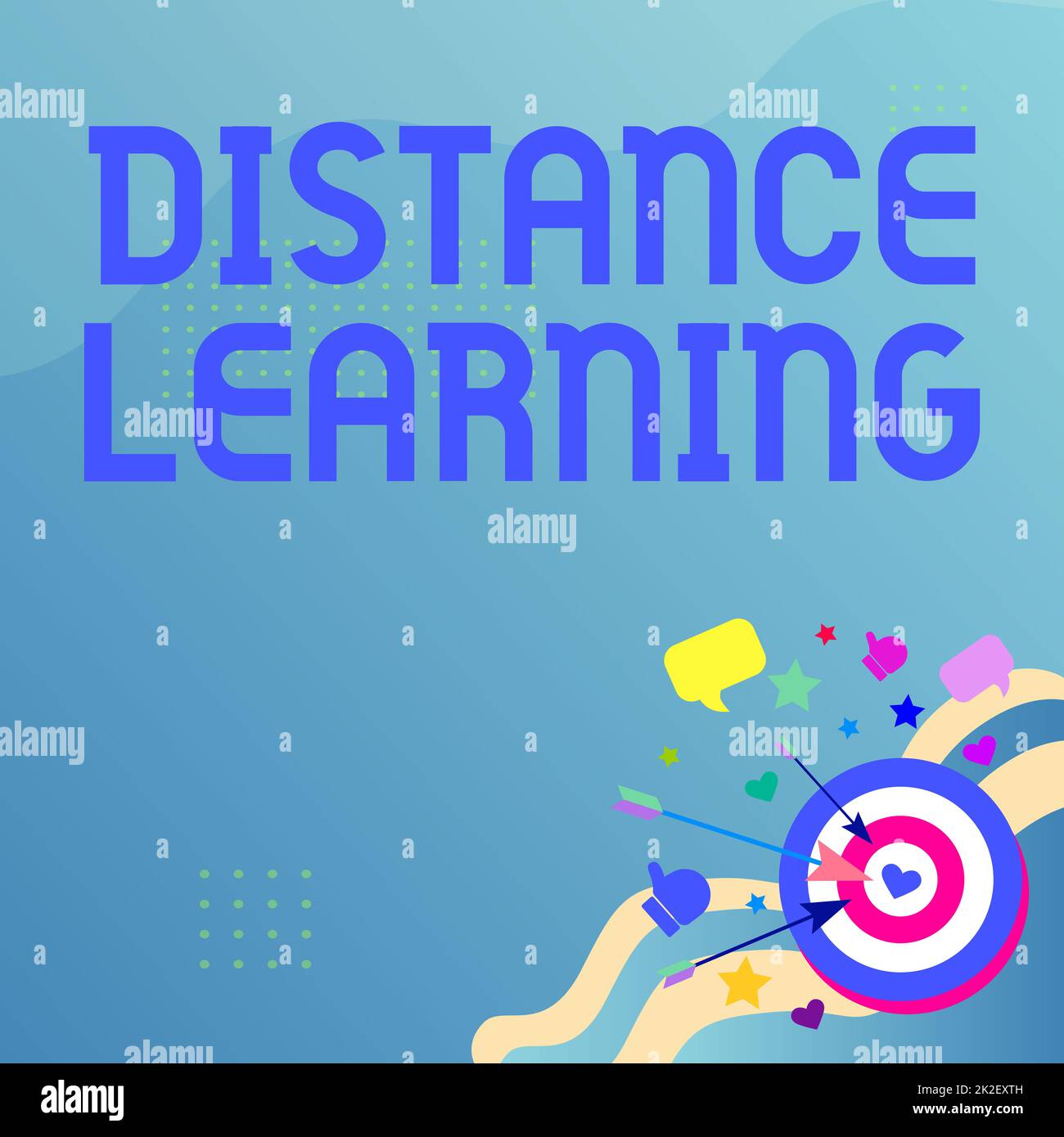 Text showing inspiration Distance Learning. Business concept ...