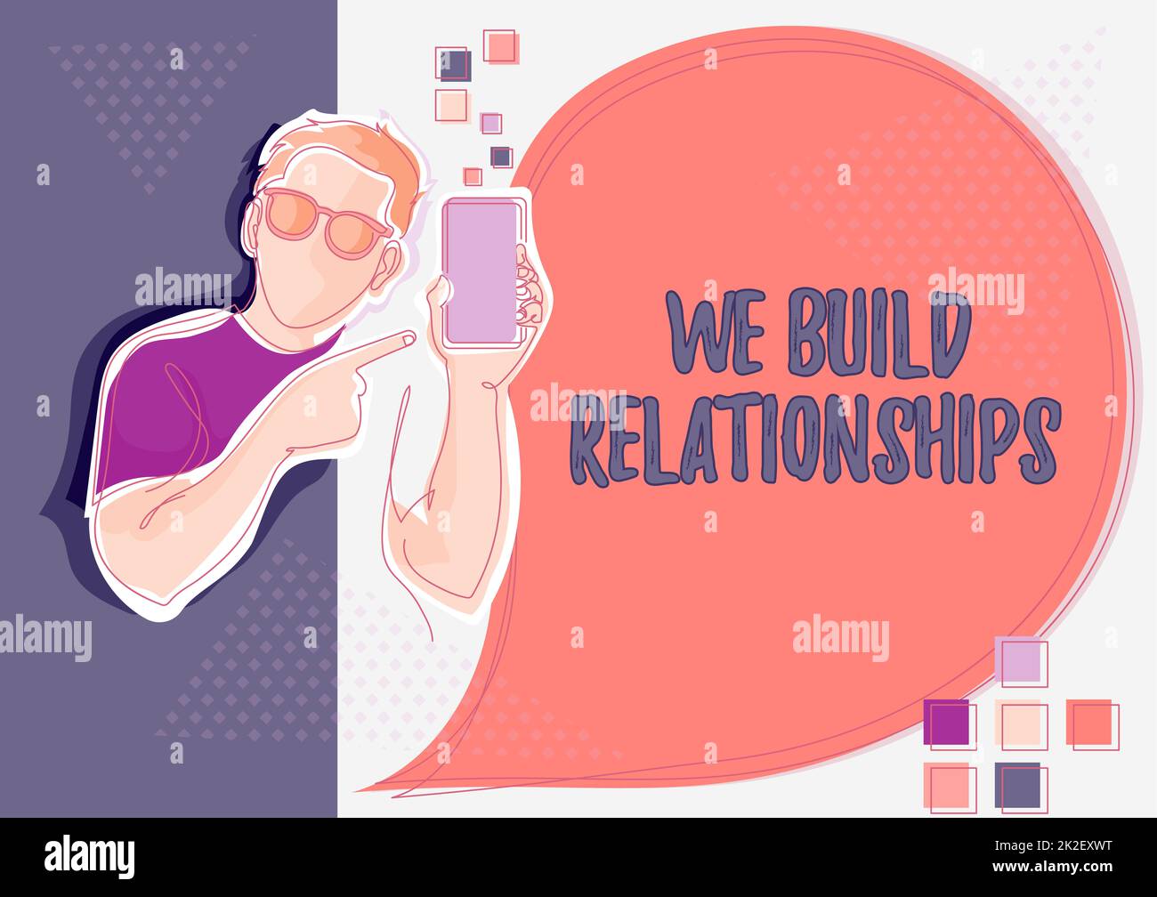 Conceptual display We Build Relationships. Word for We Build ...