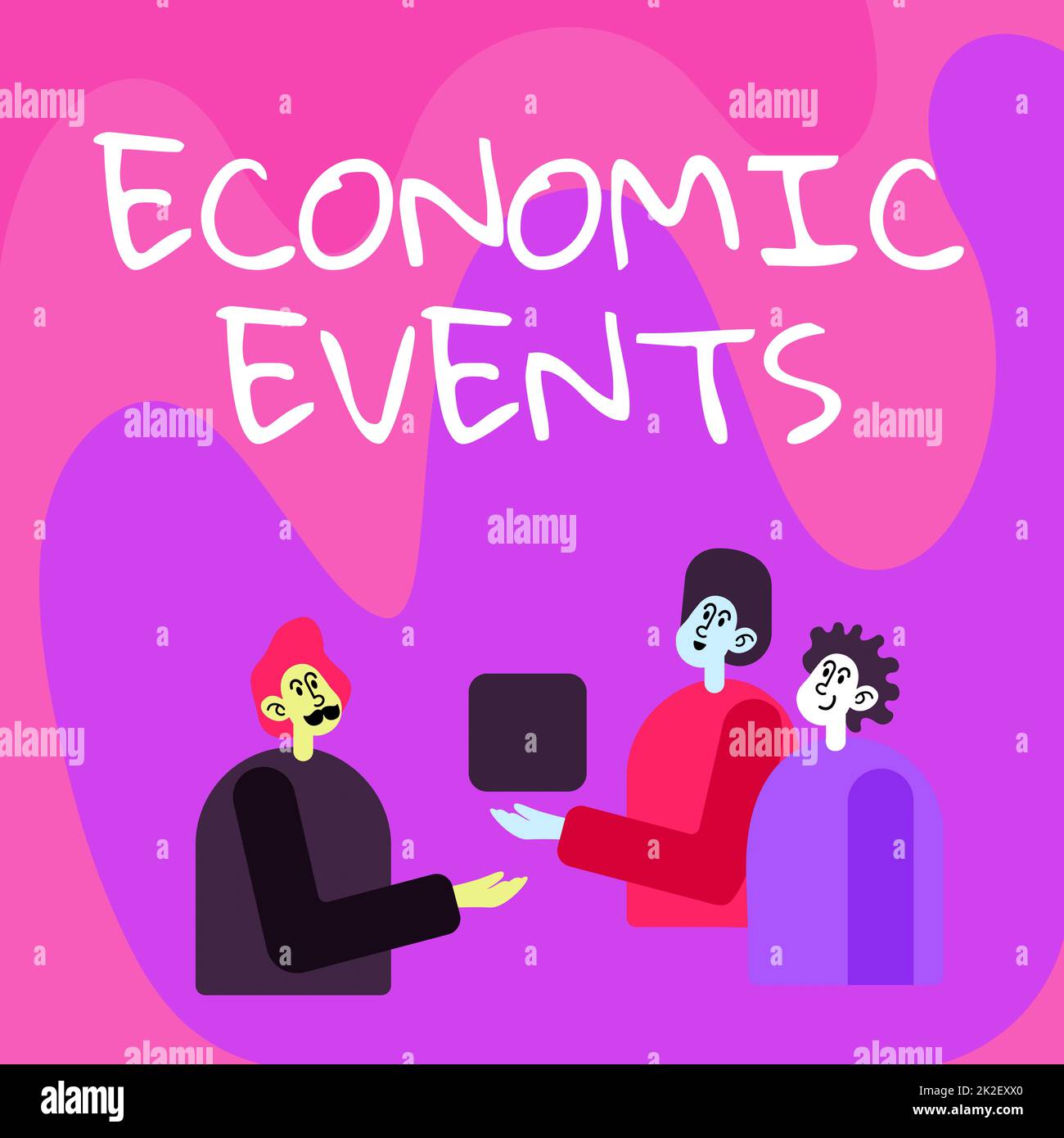 Text showing inspiration Economic Events. Concept meaning transfer of ...