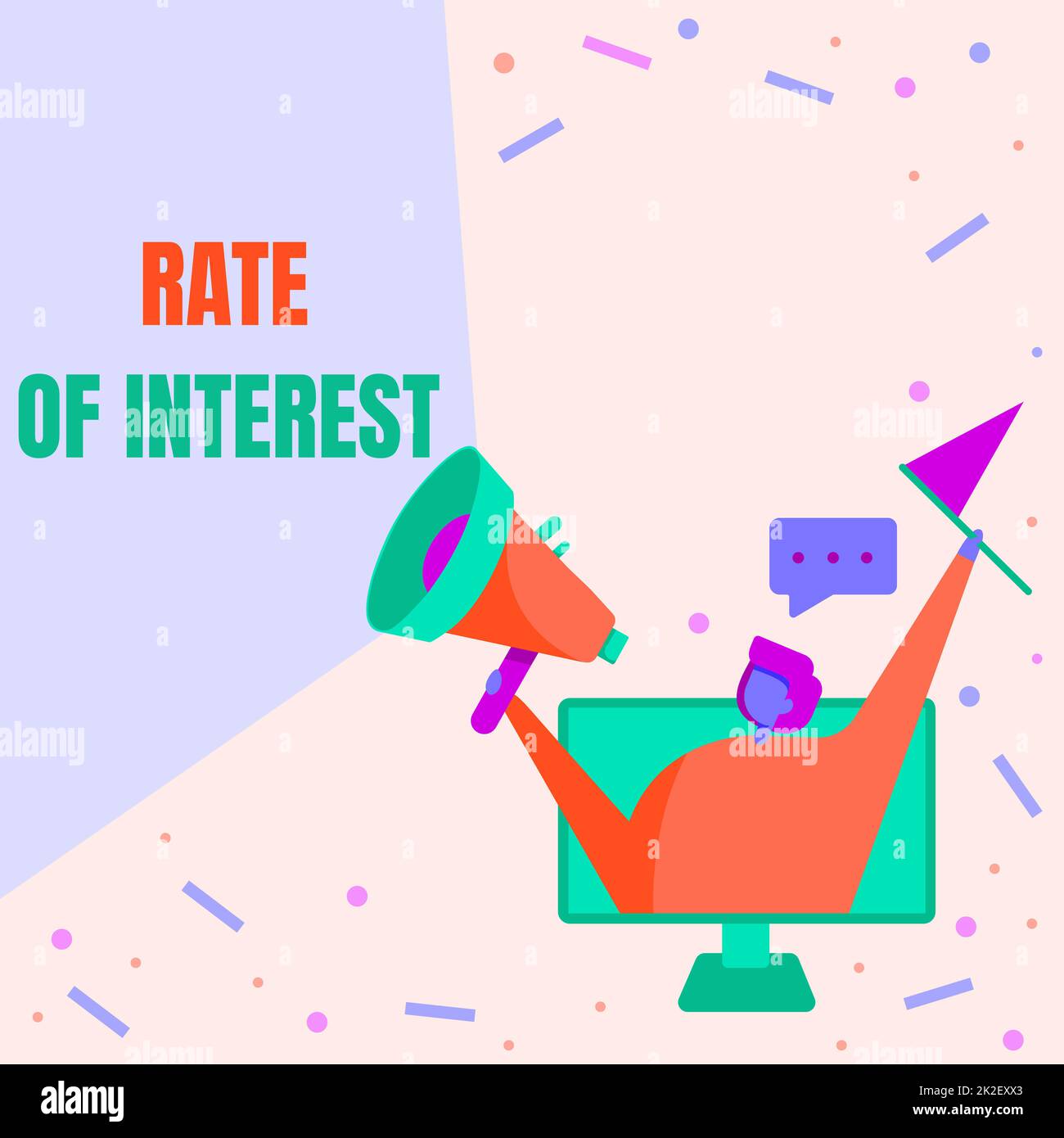 Text showing inspiration Rate Of Interest. Conceptual photo amount ...