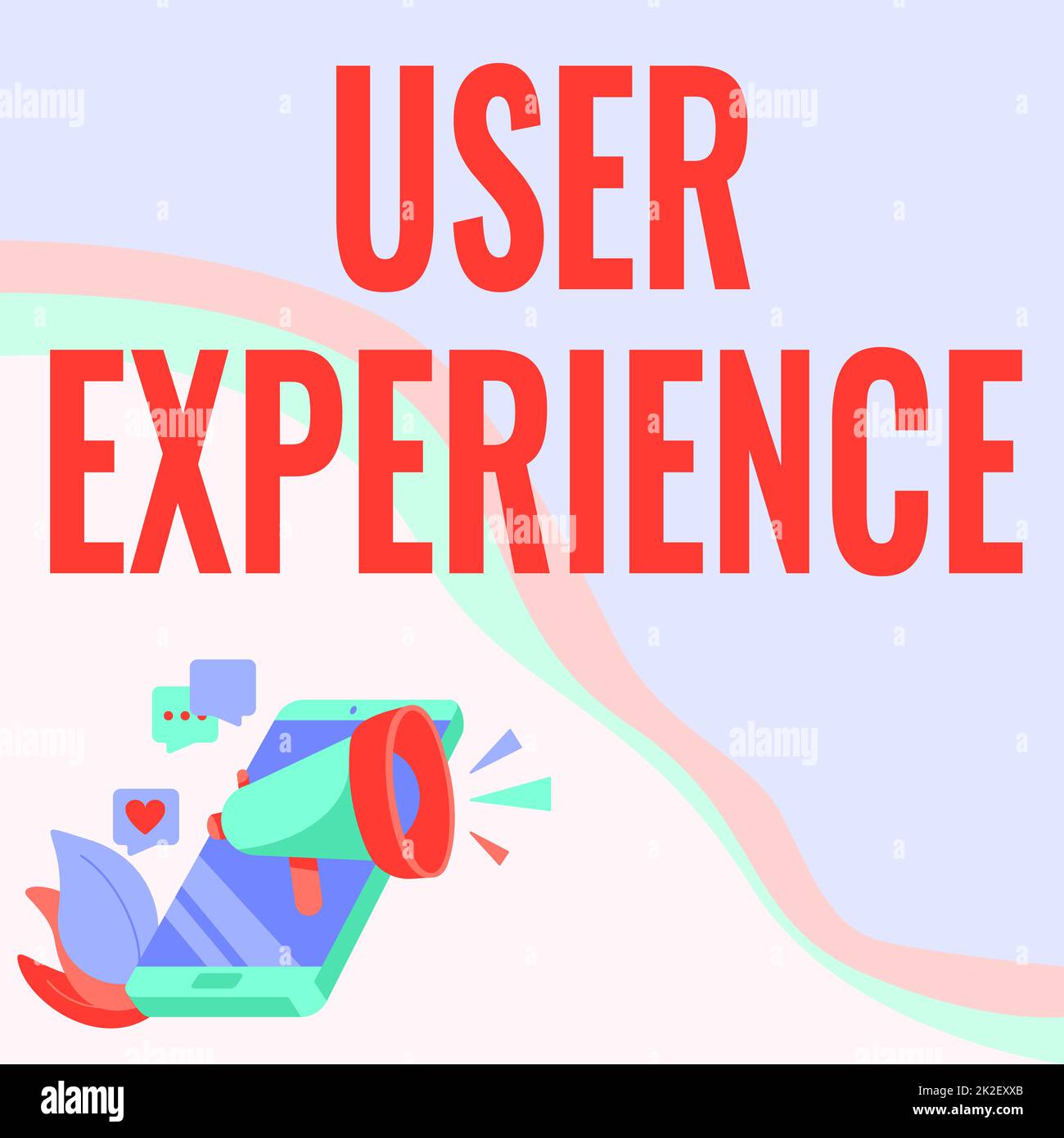 Hand writing sign User Experience. Word Written on using website especially in terms how ...