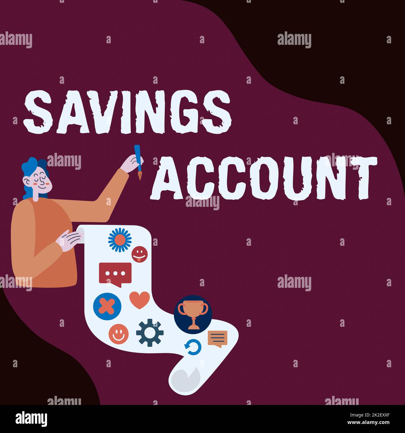 Text caption presenting Savings Account. Word for an interestbearing ... Text caption presenting Savings Account. Word for an interestbearing ...