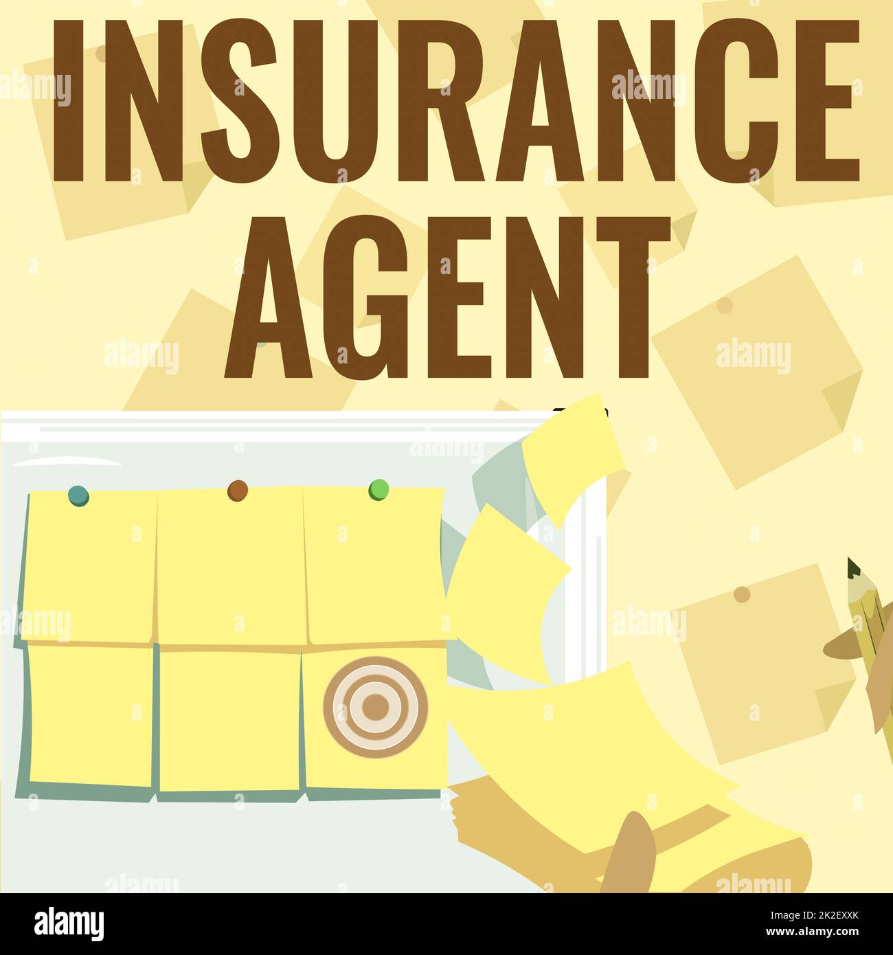 Hand writing sign Insurance Agent. Word for person who works in an ...