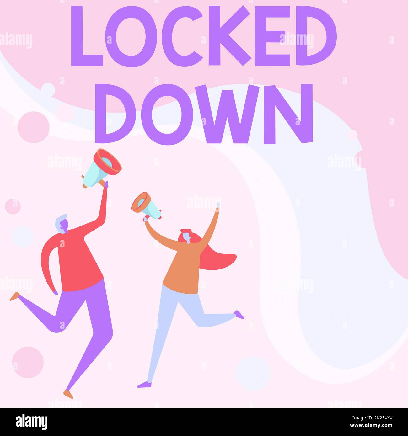 Text sign showing Locked Down. Internet Concept emergency measure which ...