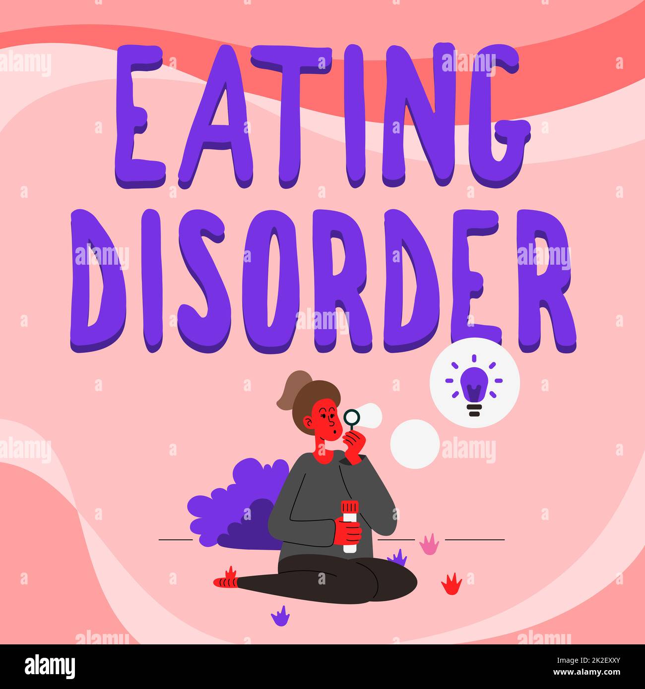 Hand writing sign Eating Disorder. Business approach characterized by ...