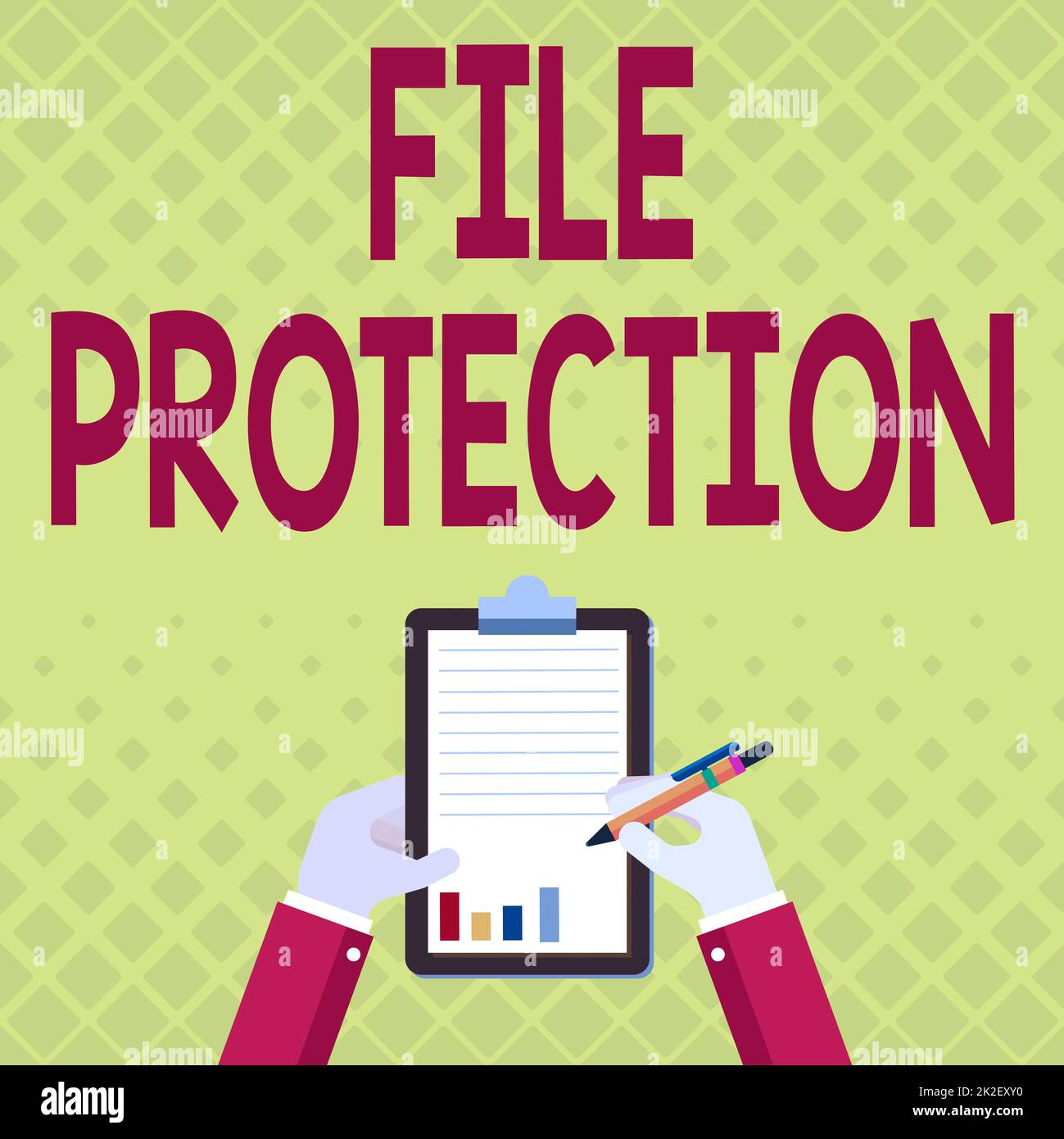 Text caption presenting File Protection. Business approach Preventing ...