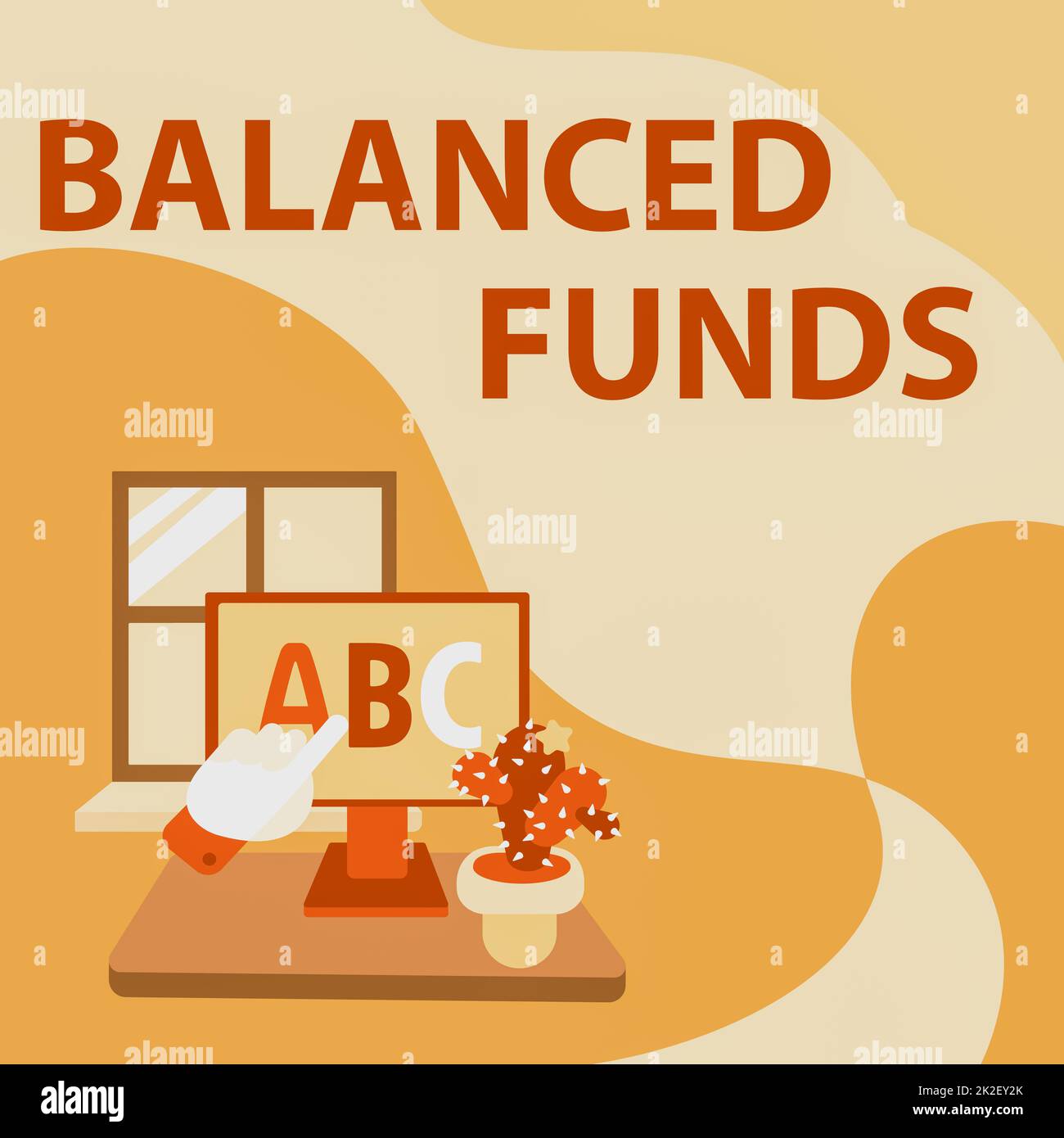 Text showing inspiration Balanced Funds. Business idea hybrid mutual ...